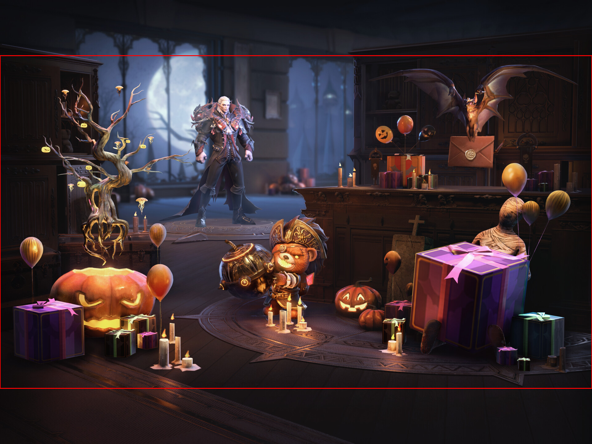 ArtStation - dark nemesis解禁项目图 万圣节活动UI背景图