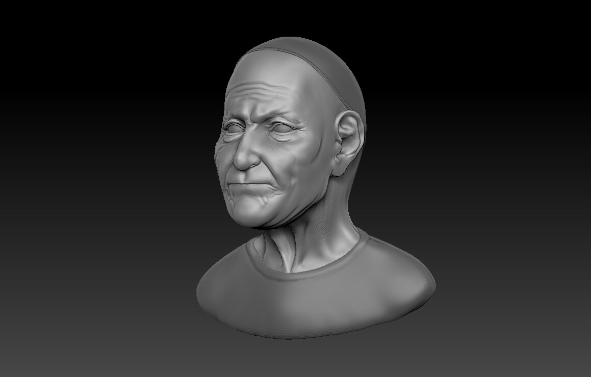 ArtStation - OLD MAN Base mesh 1st draft (WIP) Viewport screenshot