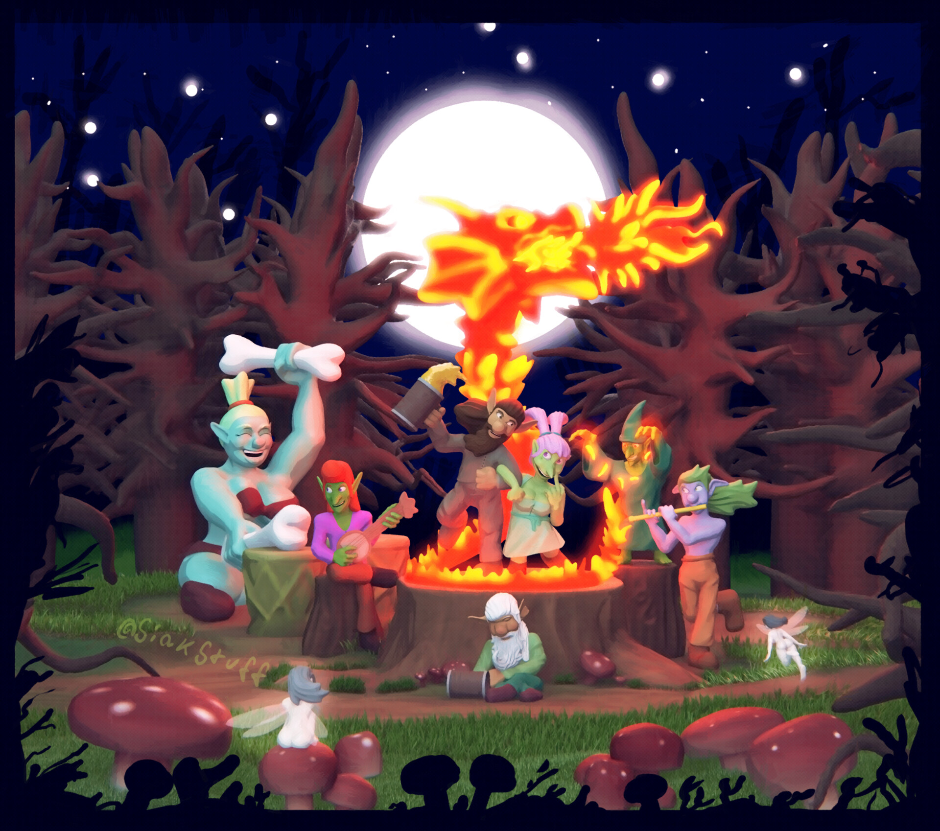 ArtStation - Forest Party!