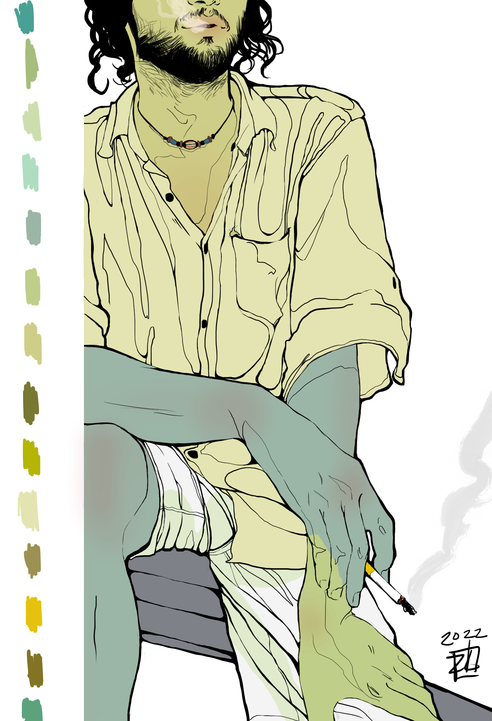 ArtStation - summer cigarette wip