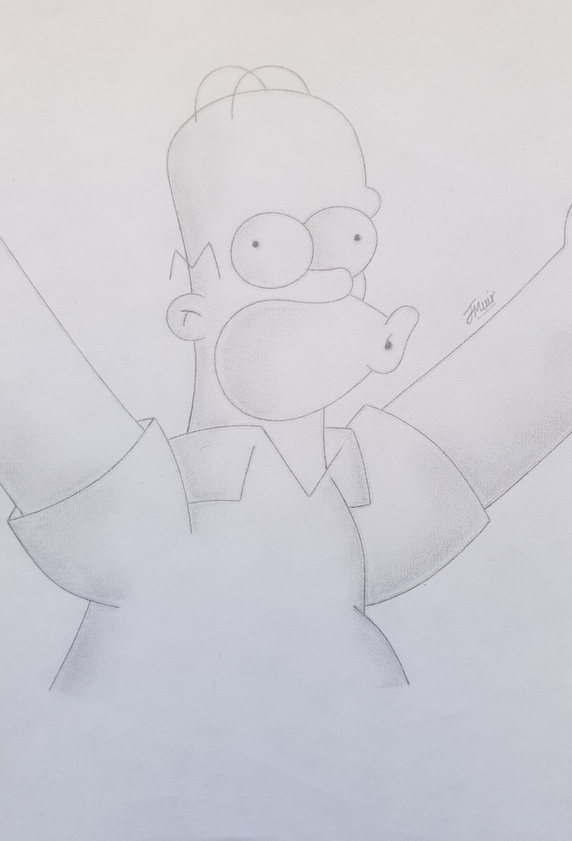 homer simpson sketch how to draw