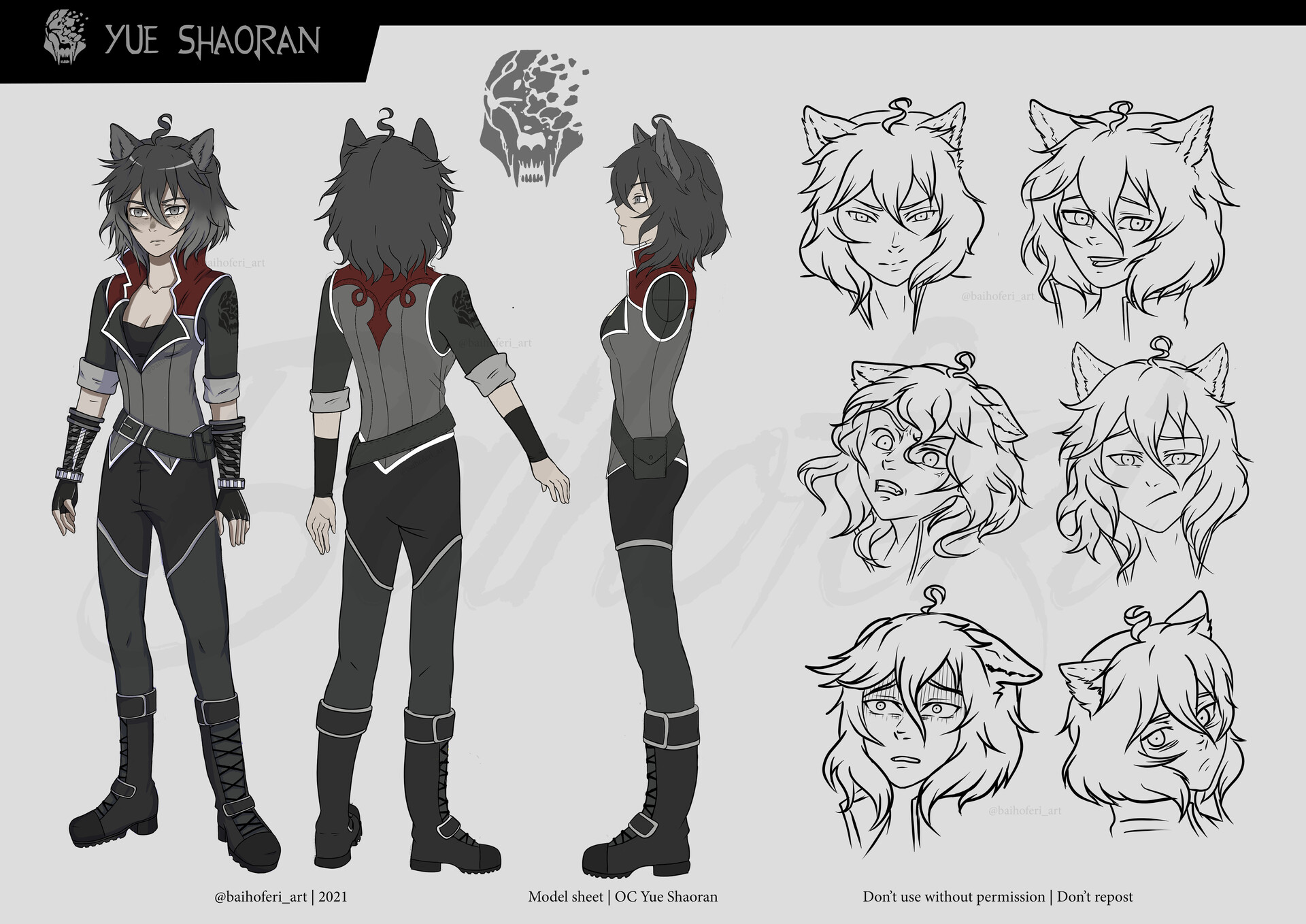 ArtStation - Yue Shaoran OC Model Sheet + Construction sheet
