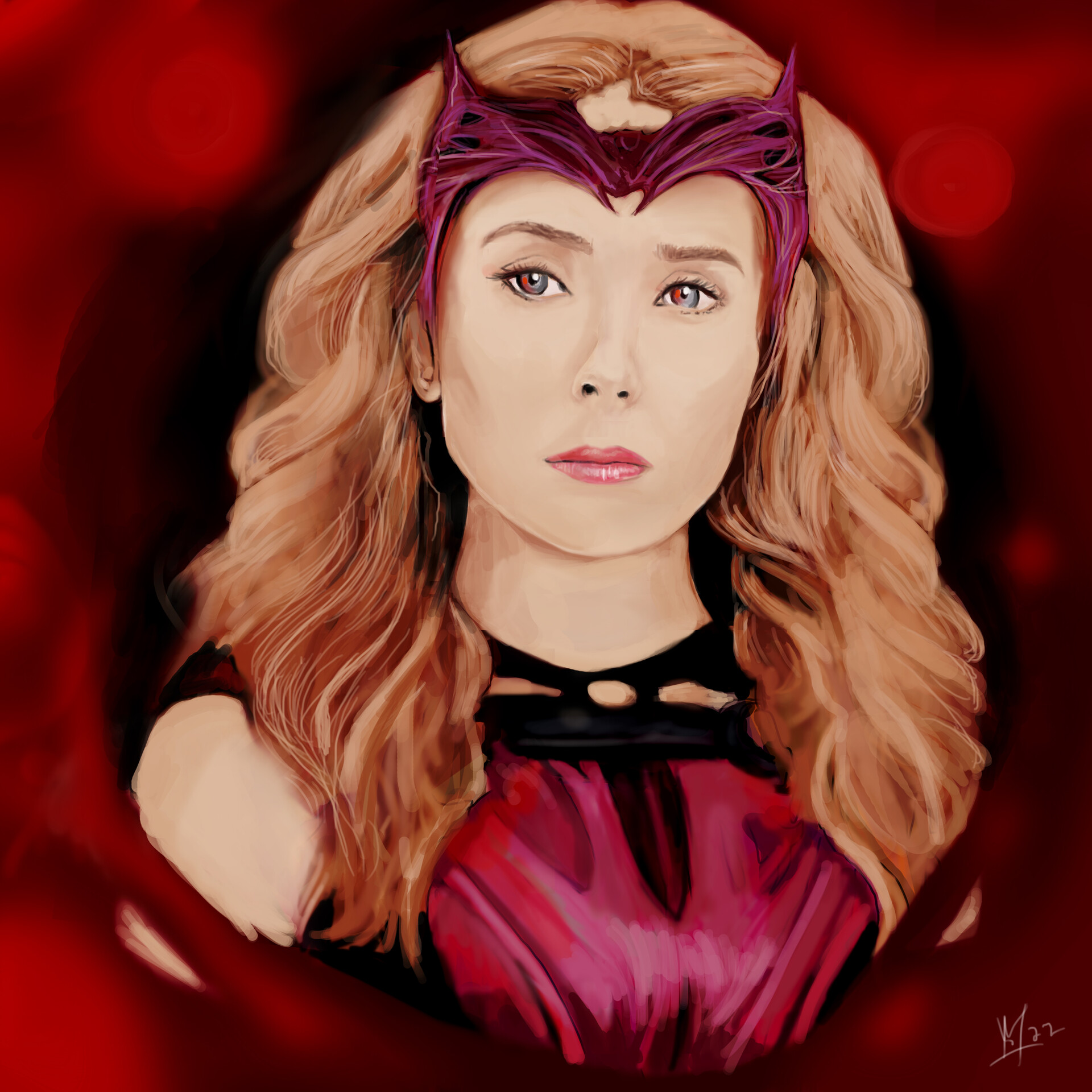 ArtStation - Scarlet Witch, Wanda Maximoff Portrait Study