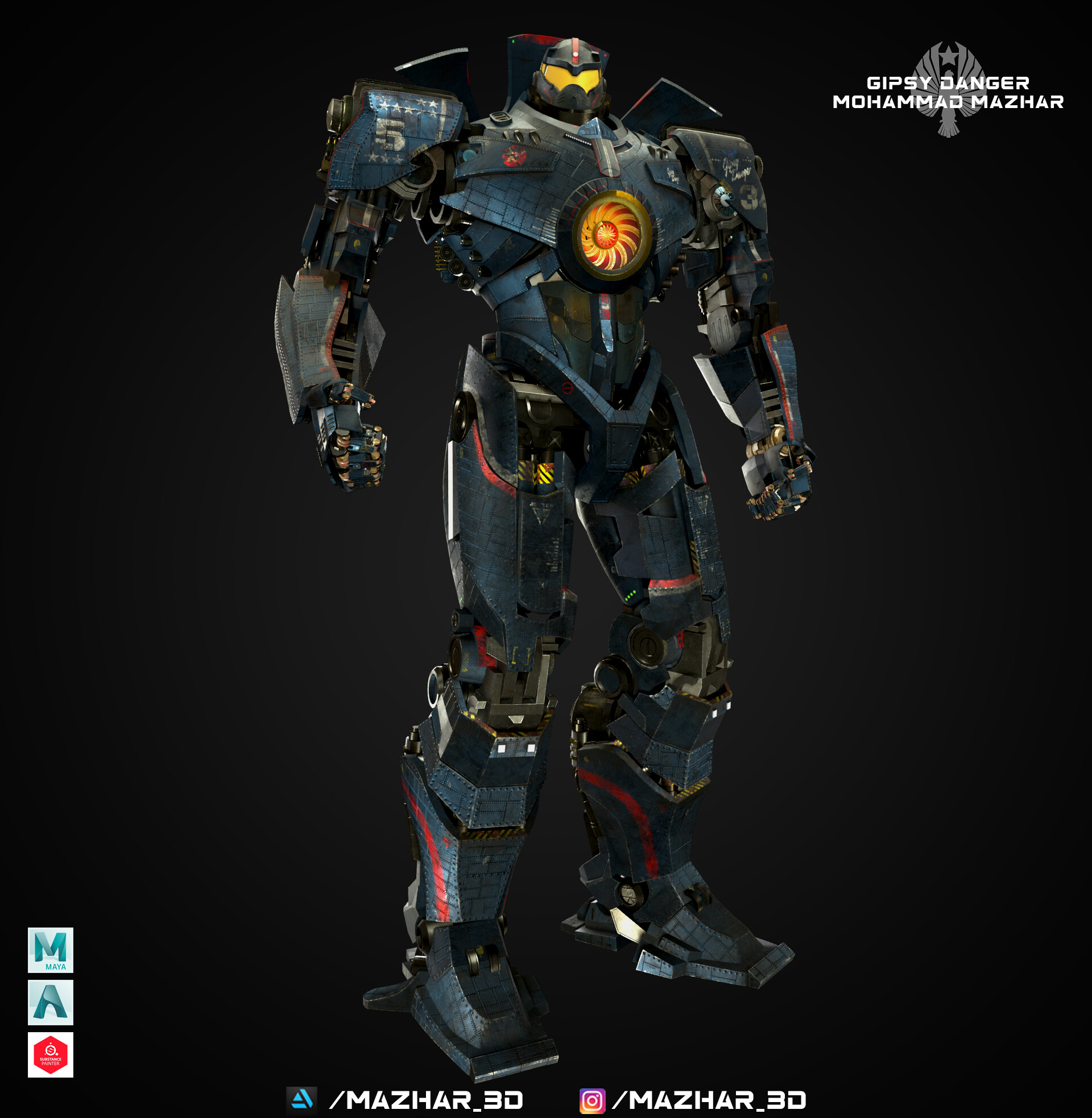 Pacific Rim Jaeger Gypsy Danger 3d Model Gypsy Danger 3D Model
