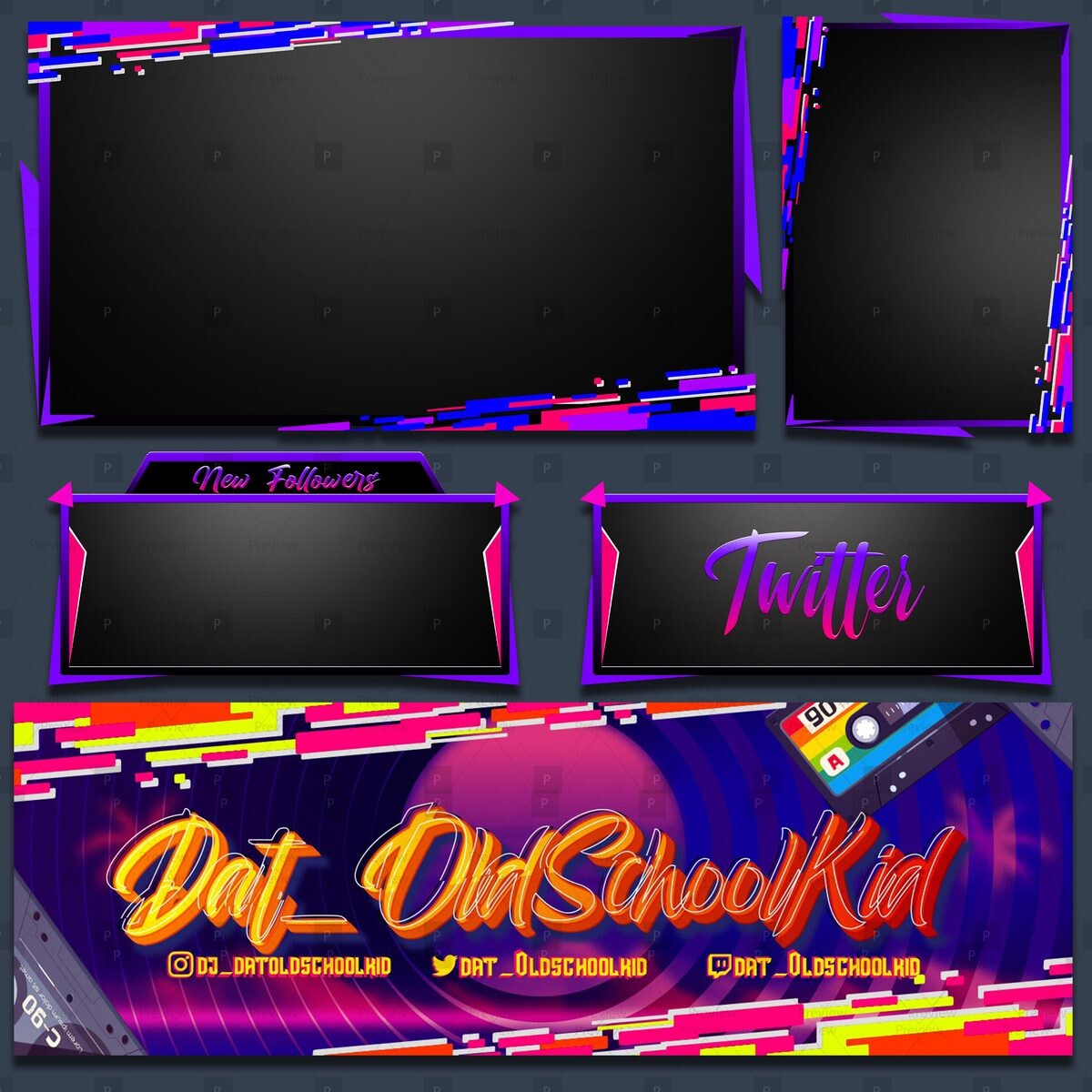 ArtStation - DJ Kool kat Custom Twitch overlay