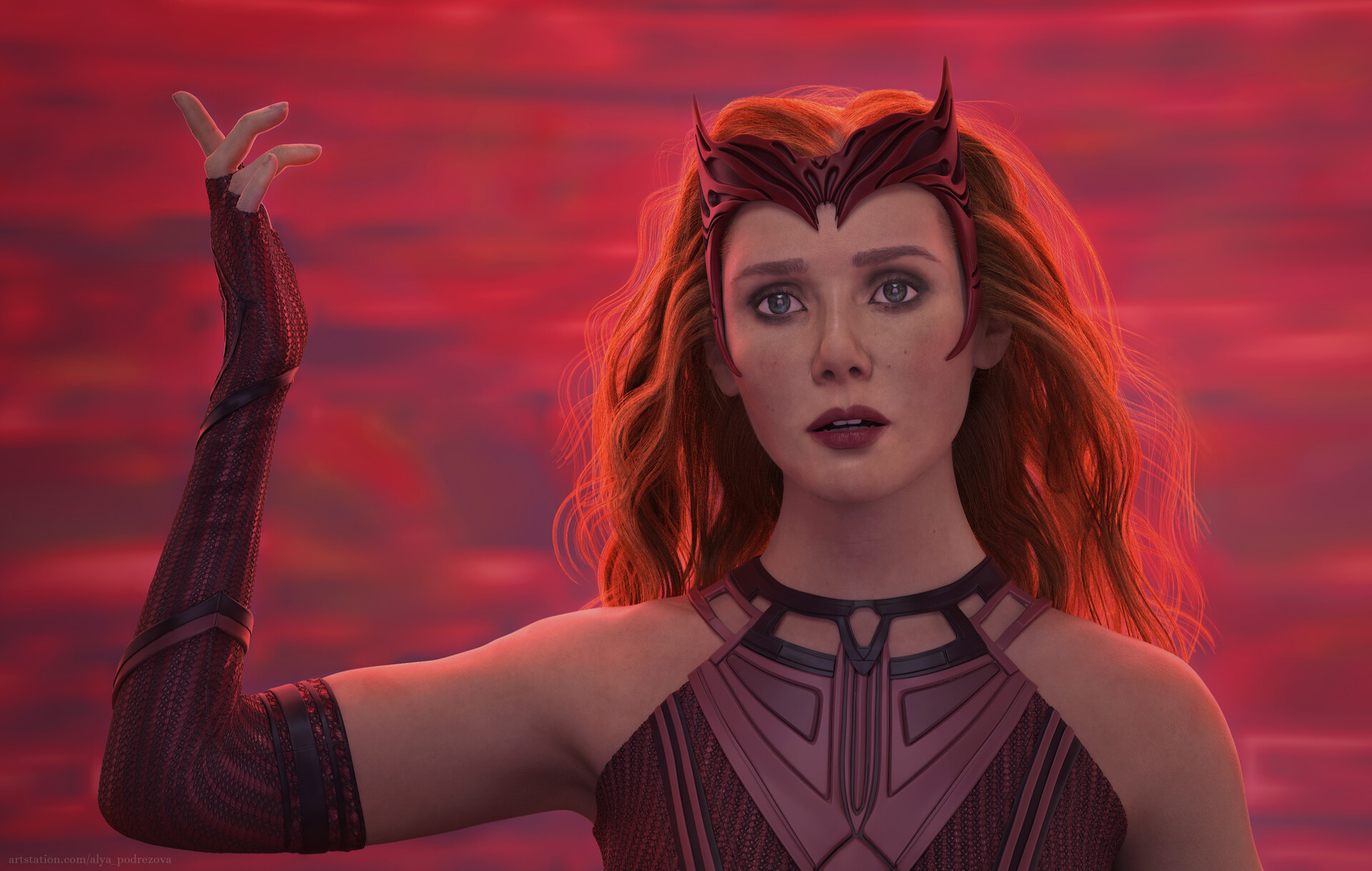 Elizabeth Olsen Scarlet Witch Concept Art