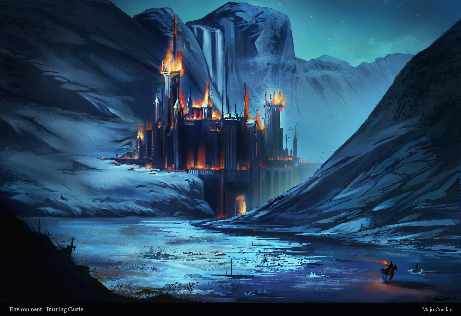 ArtStation - Burning Castle