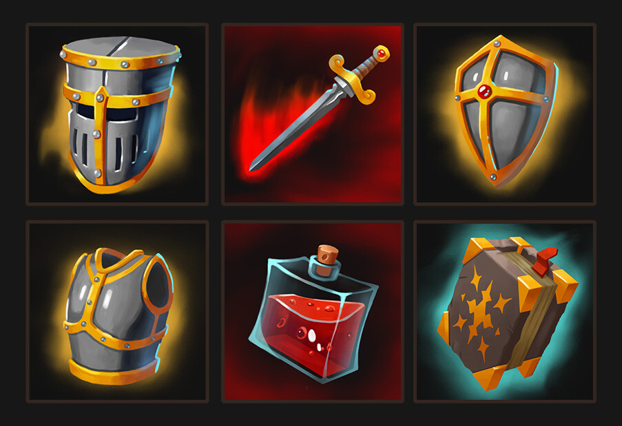 ArtStation - Knight icon Set