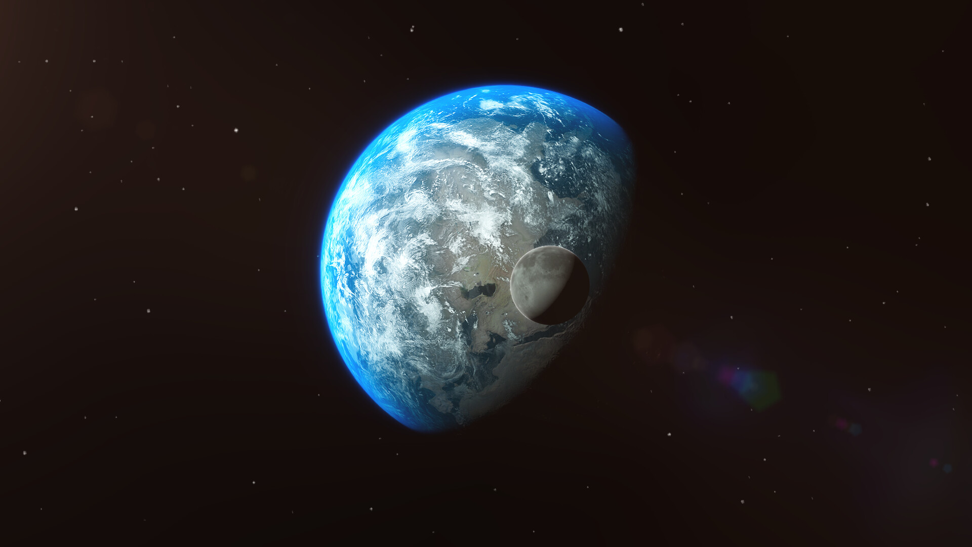 ArtStation - Moon & Earth Medium Shot