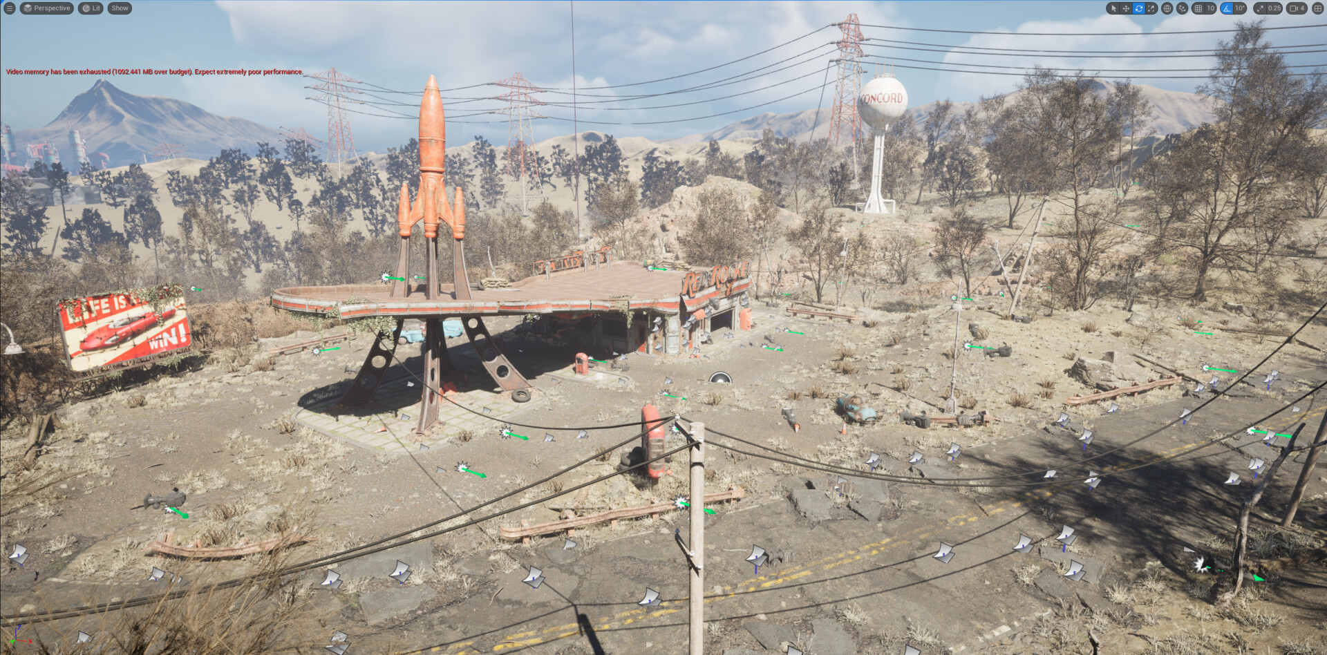 Andrew Gebert - UE5 Fallout 4 Fanart - Red Rocket Exterior