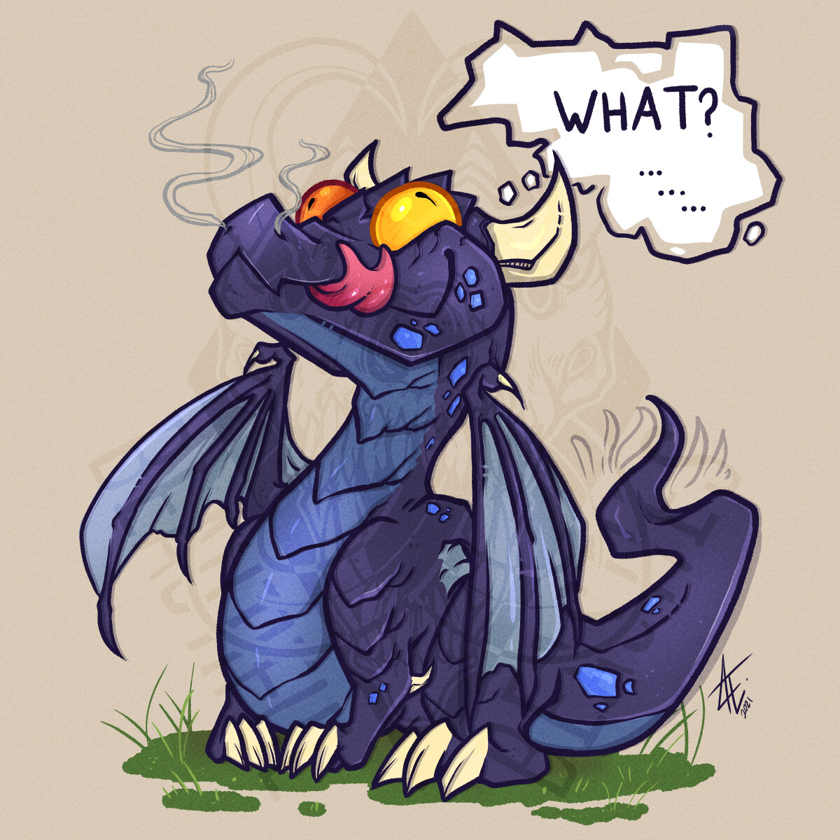 Beautiful Beasties - Samurai Cat and Derpy Dragon Characters