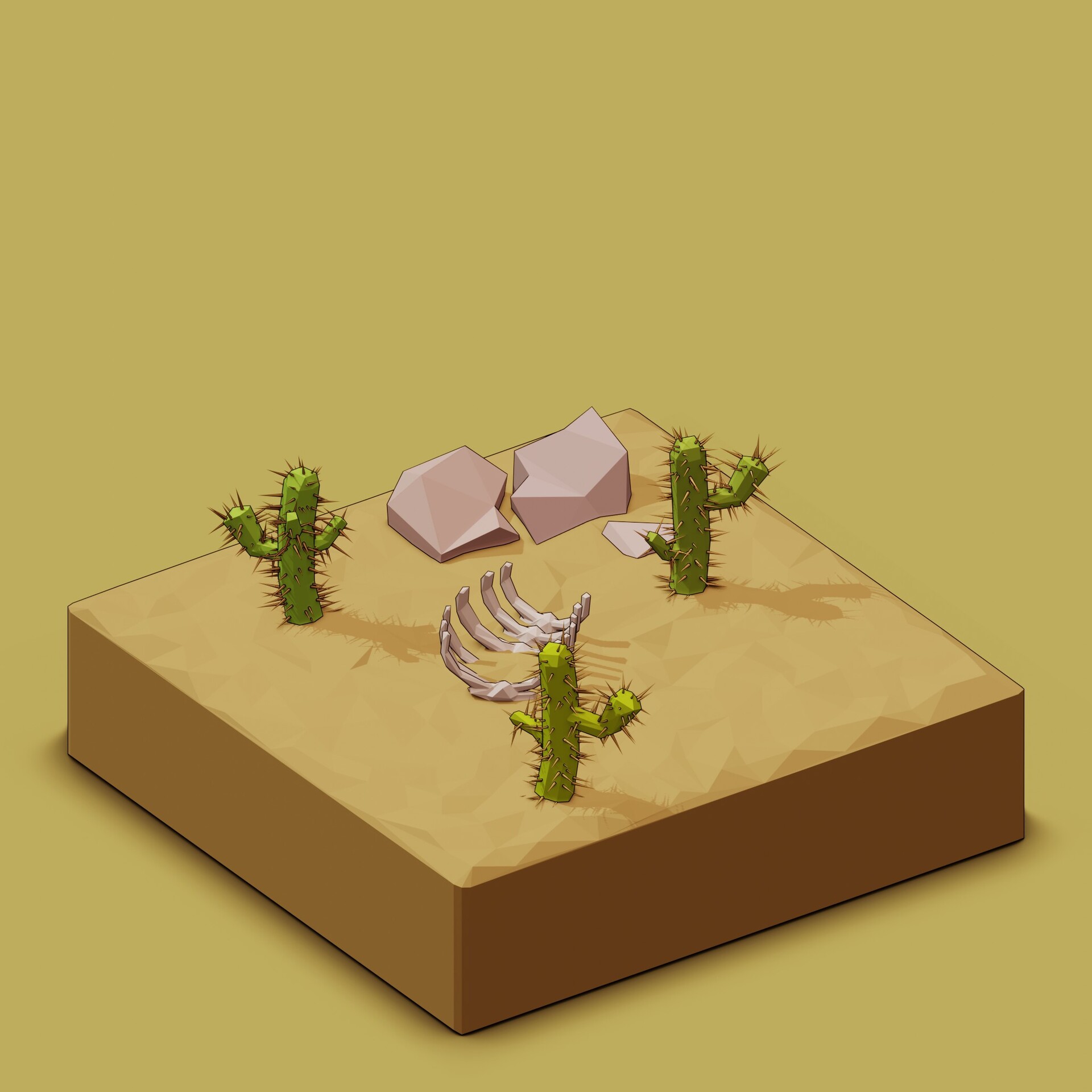 ArtStation - Low Poly Desert