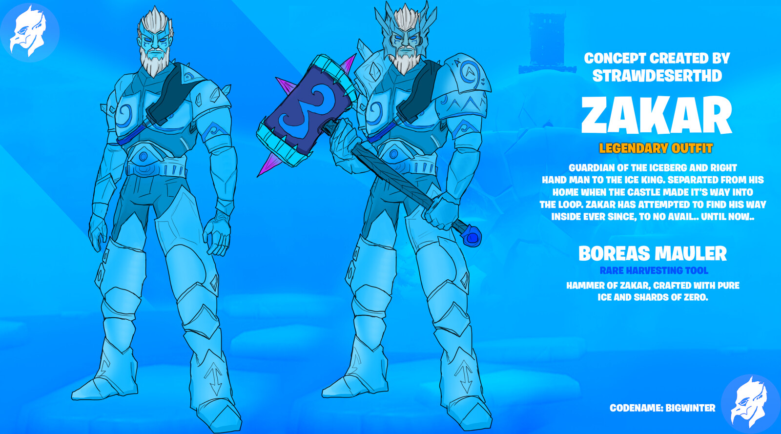 StrawDesertHD - Zakar - The Ice King's Royal Guard (Fortnite Fan-Made Concept)