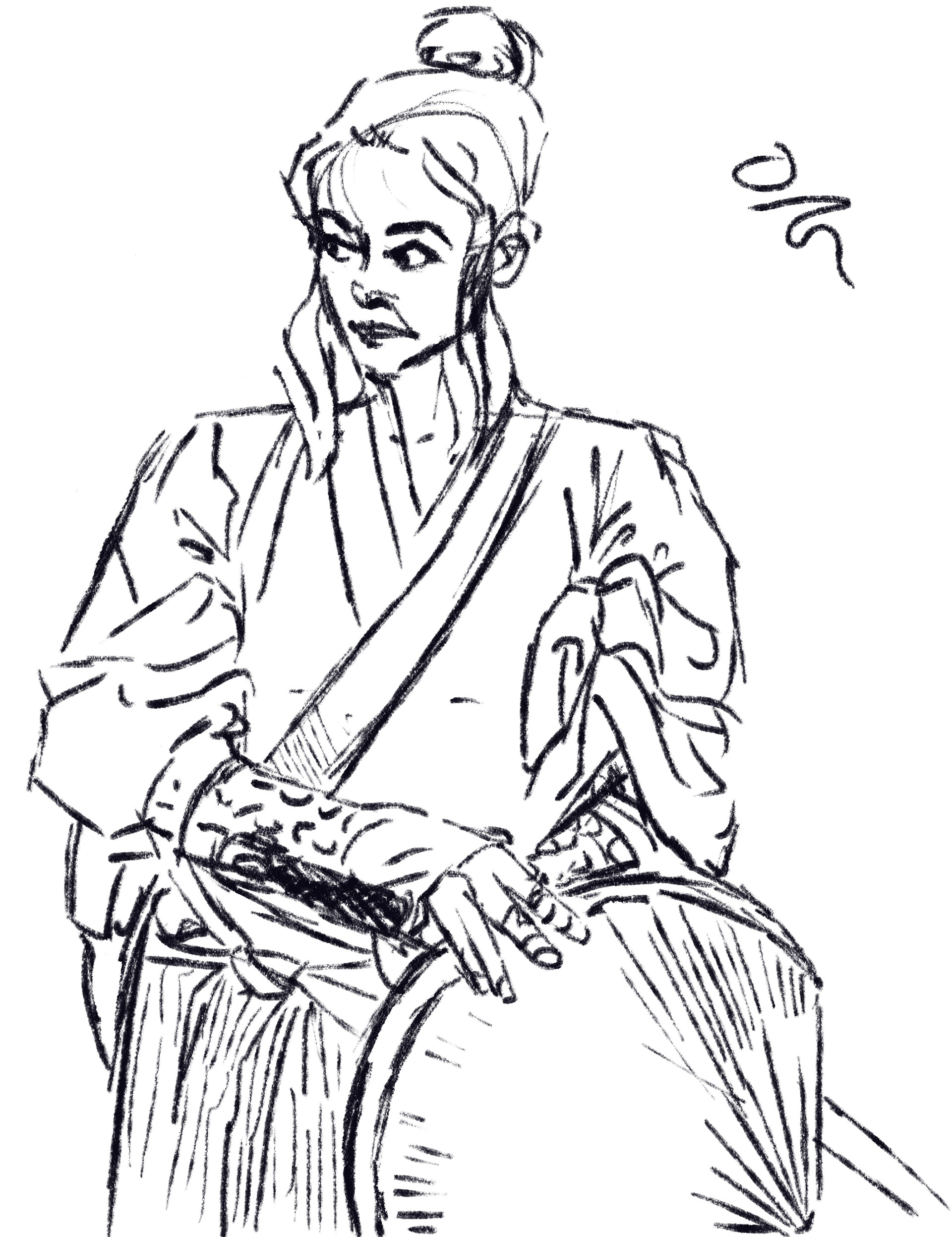 ArtStation - Samurai sketch - in progess