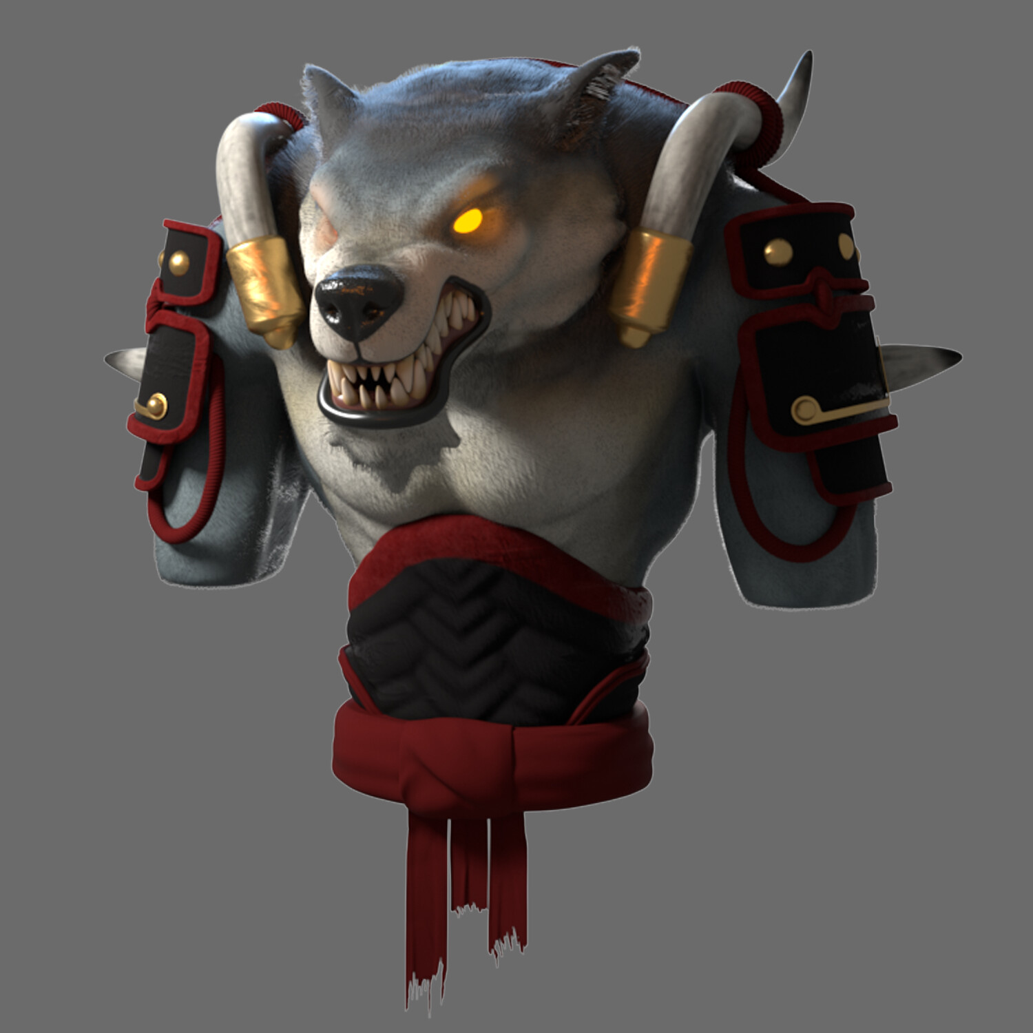 Luke Rowling - Werewolf Samurai 3D Printed Miniature