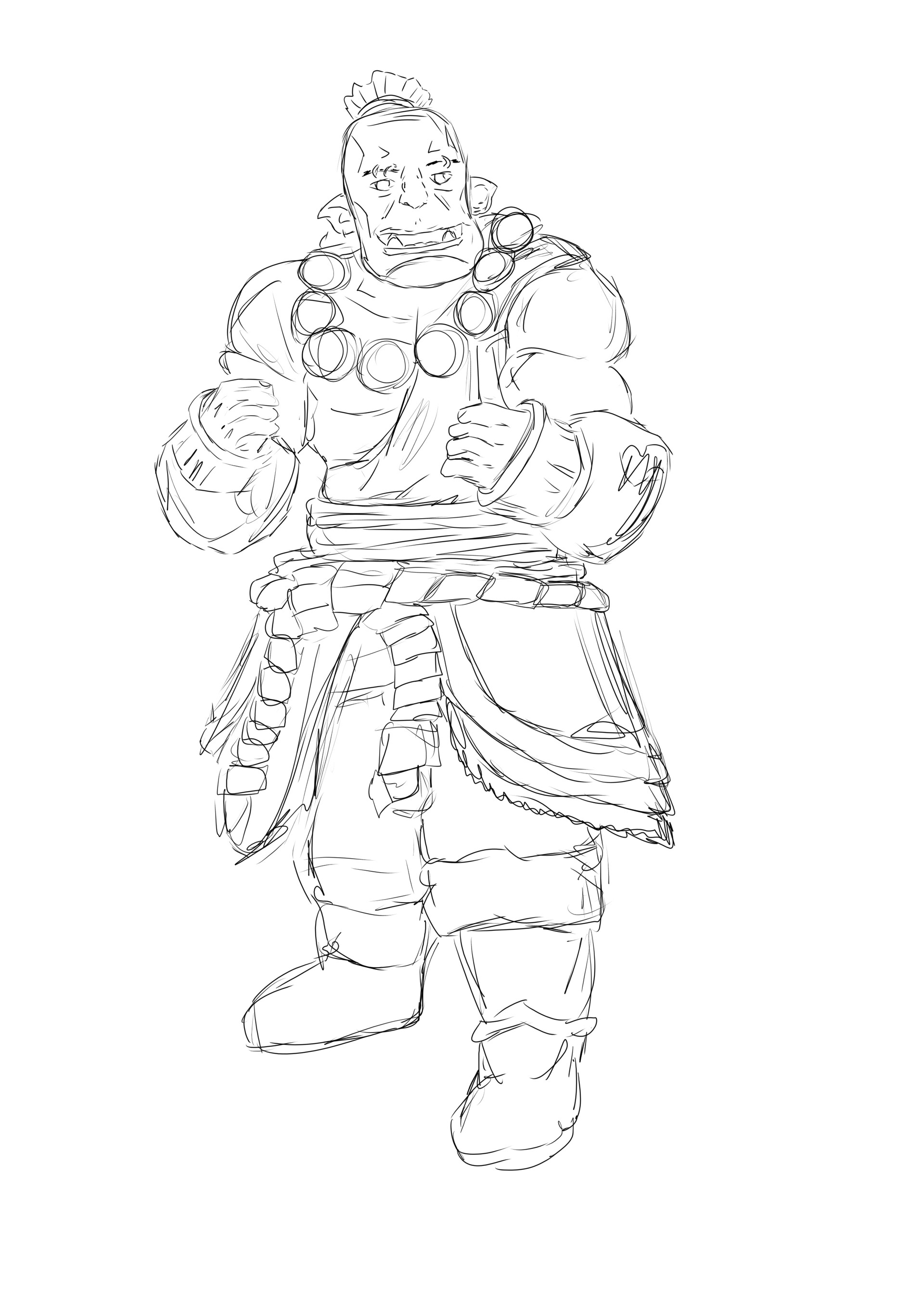 John Brown - Orc Warrior Character Design