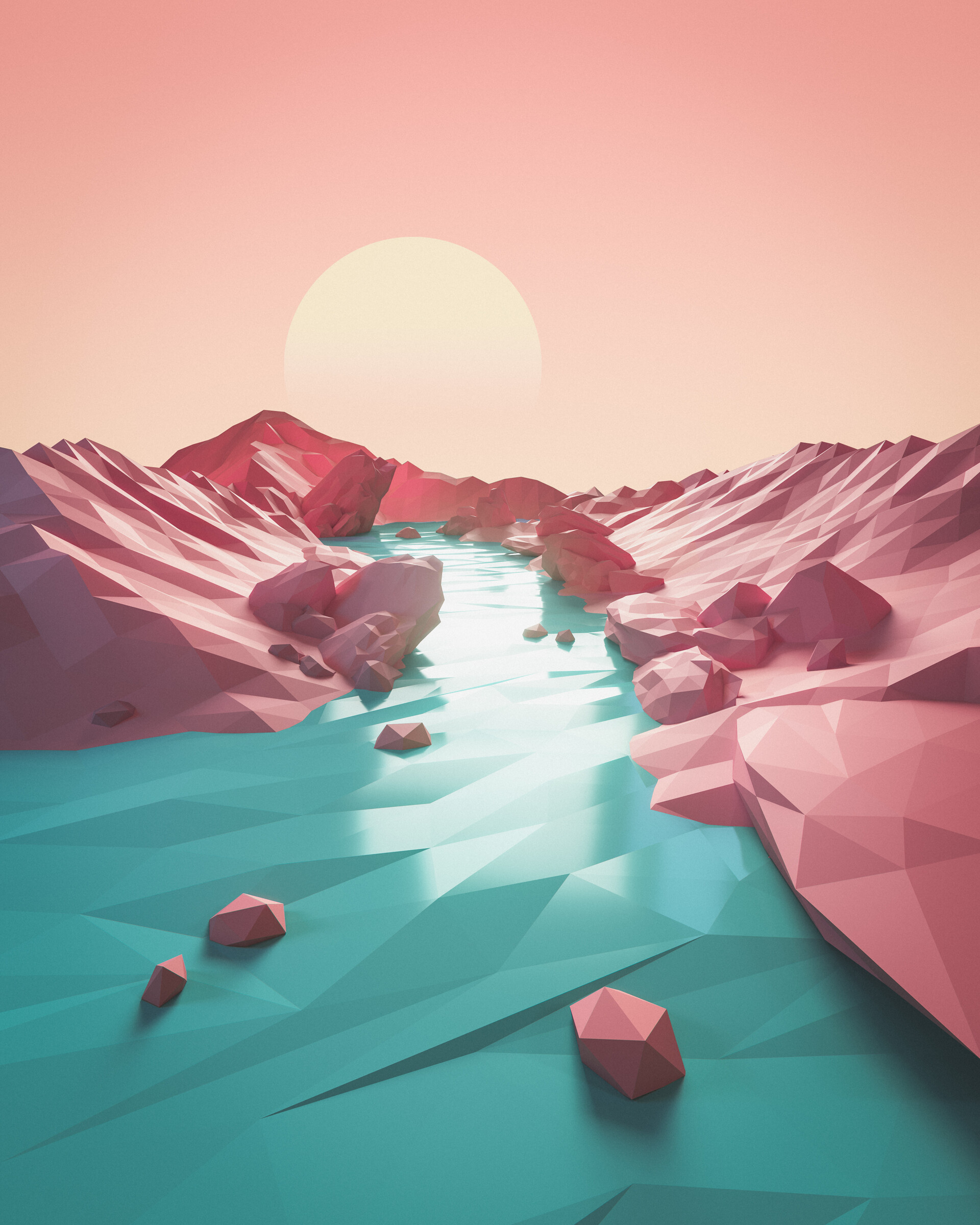 ArtStation - Low Poly Canyon