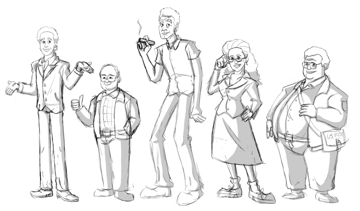 ArtStation - Seinfeld cast