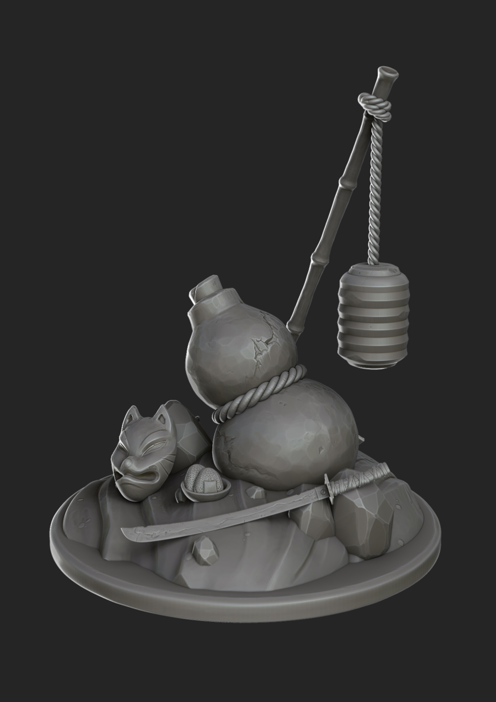 ArtStation - Ninja adventurer camp - Sculpted scene