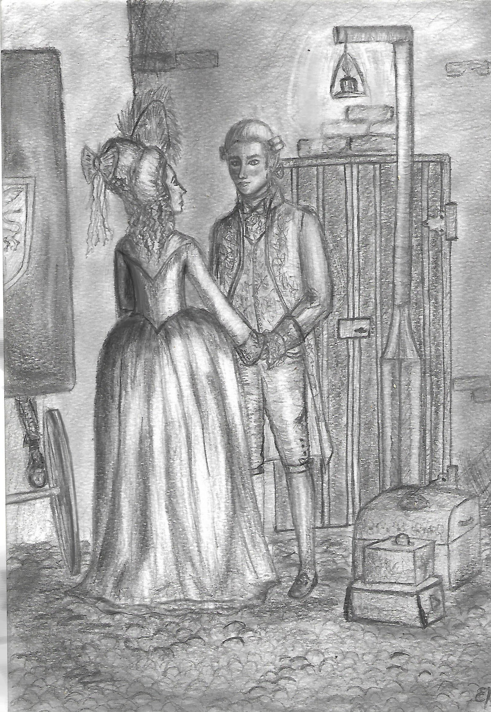 ArtStation - The Elopement - initial sketch for illustration project