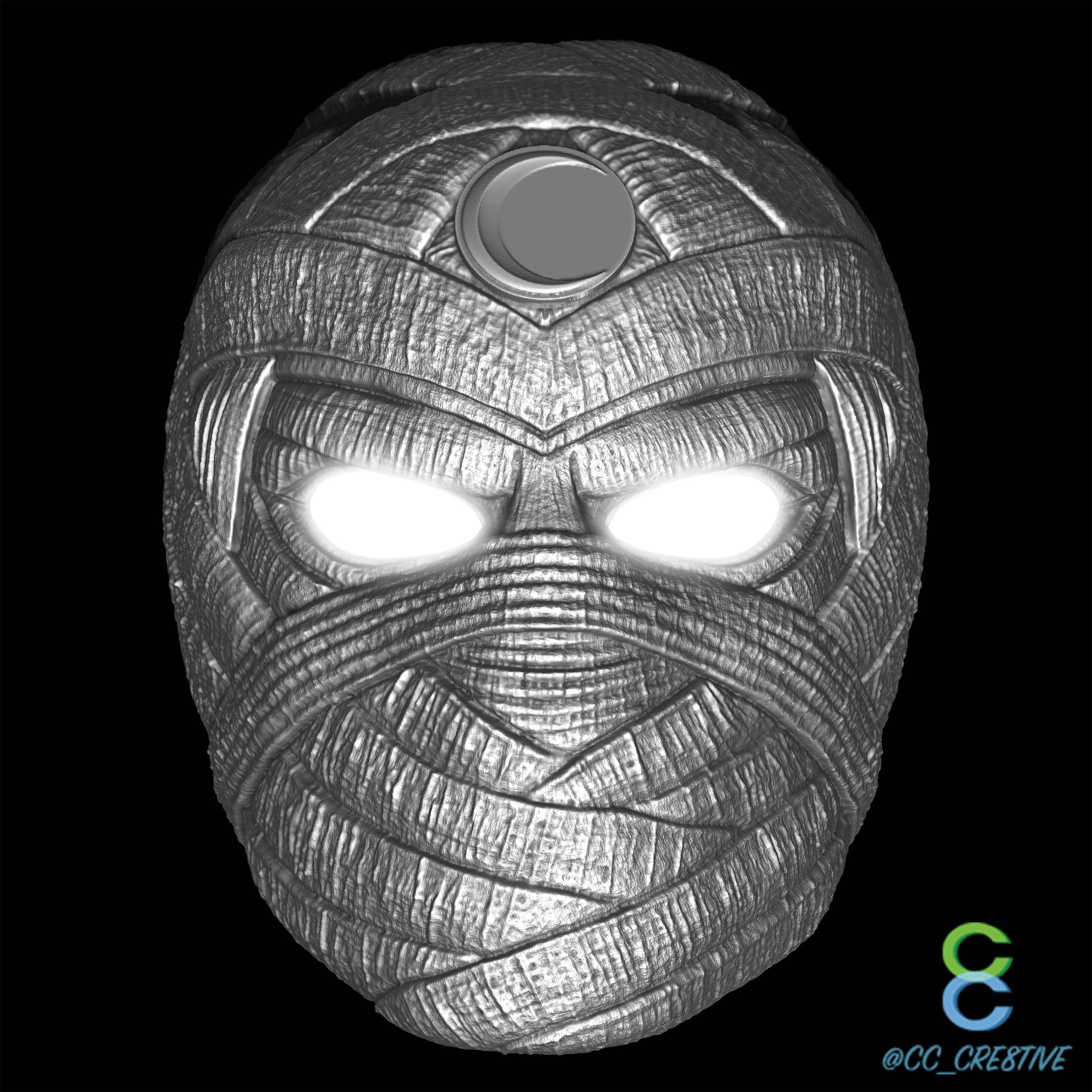 Chris Capone / CC Cre8tive - Moon Knight 3D Mask digital sculpture ...
