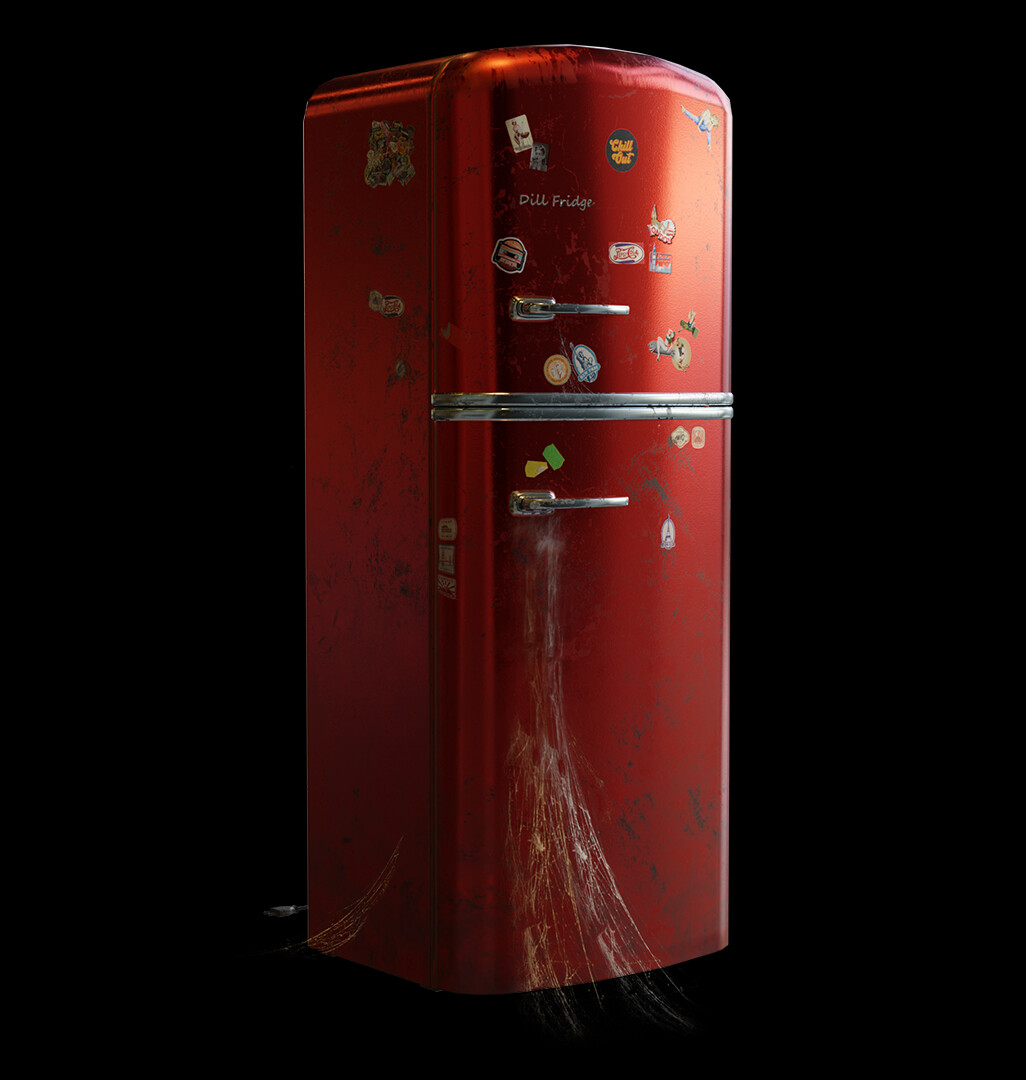 ArtStation - Old retro fridge
