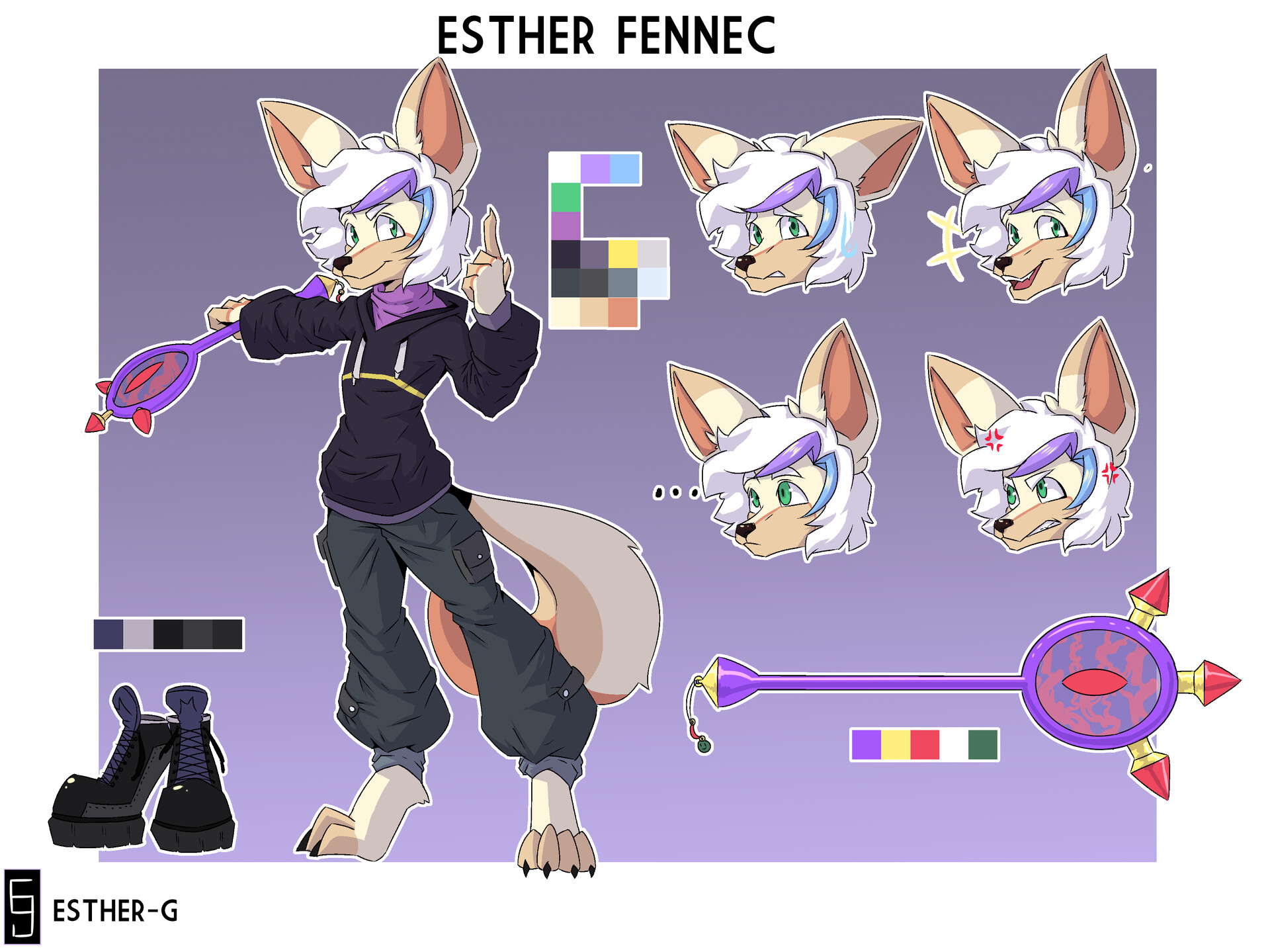 Esther-G - Esther fennec - reference sheet