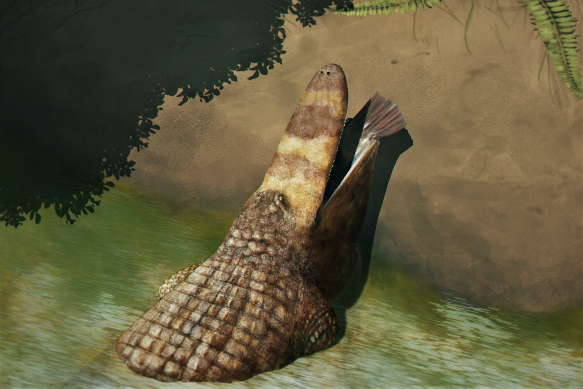 ArtStation - Stomatosuchus Eating Lunch