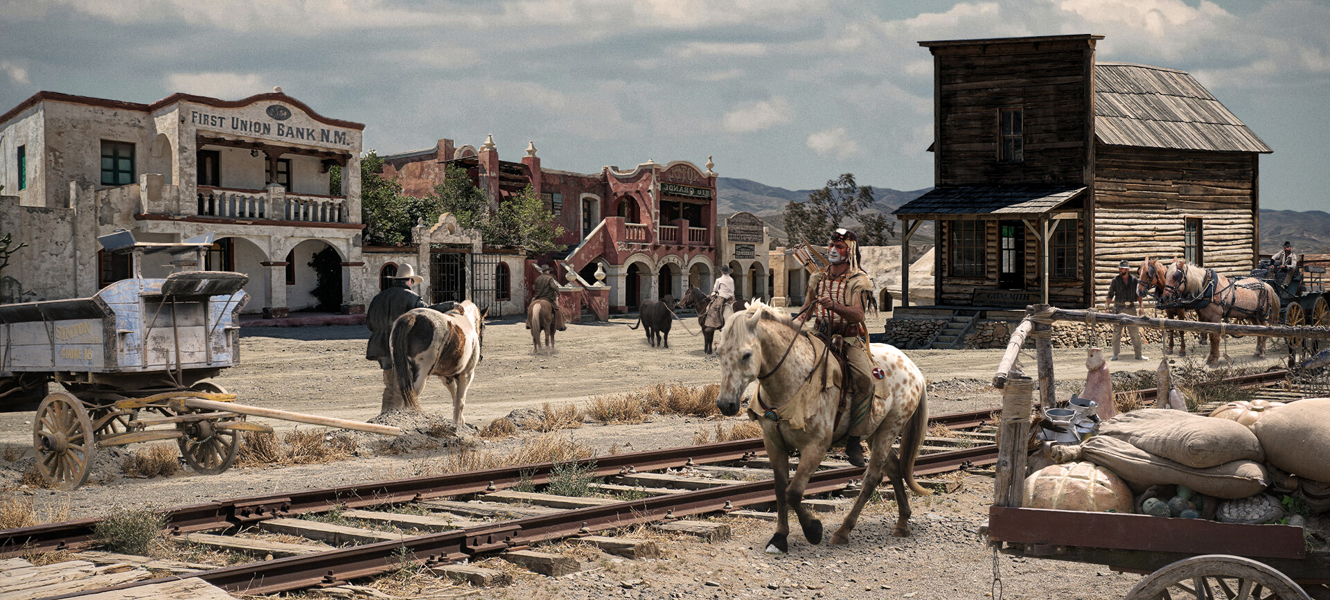 ArtStation - Western Town Illustration