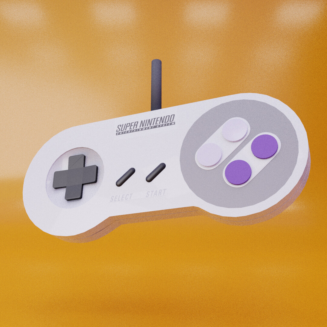 ArtStation - SNES Joystick Super Nintendo