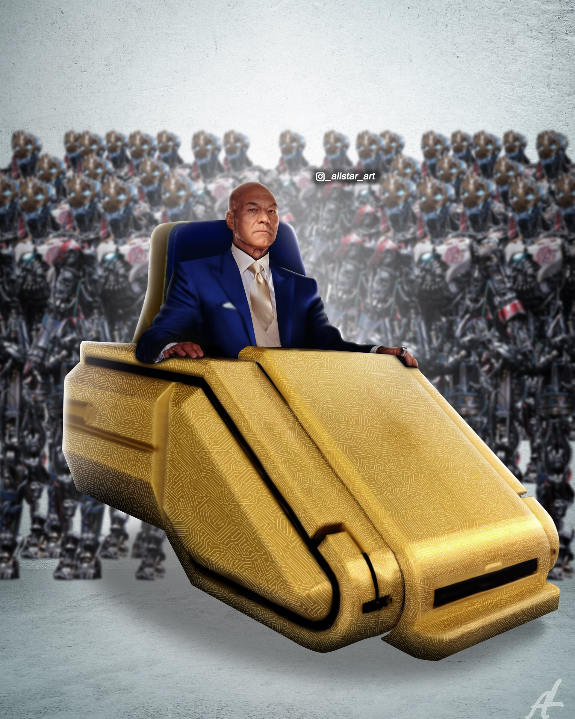 ArtStation - Patrick Stewart as Professor X