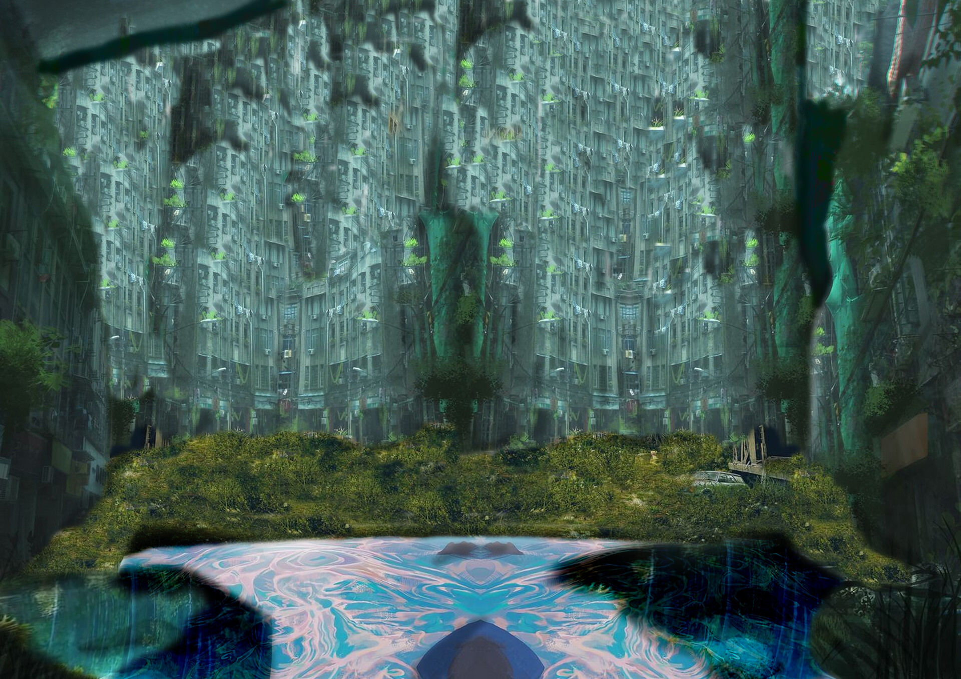 ArtStation - Marshland City Overtaken With Toxic Pools