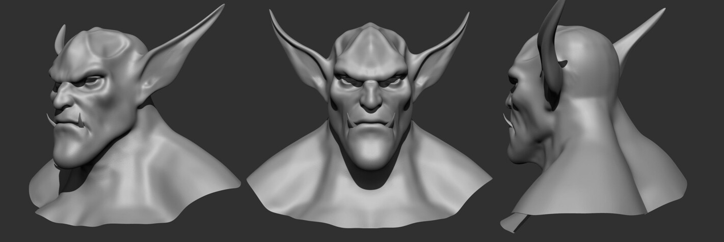 ArtStation - Dreadlord bust WIP