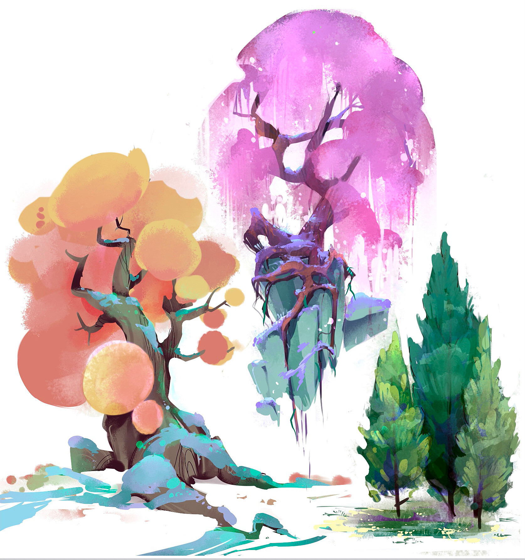 ArtStation - Happy Little Trees