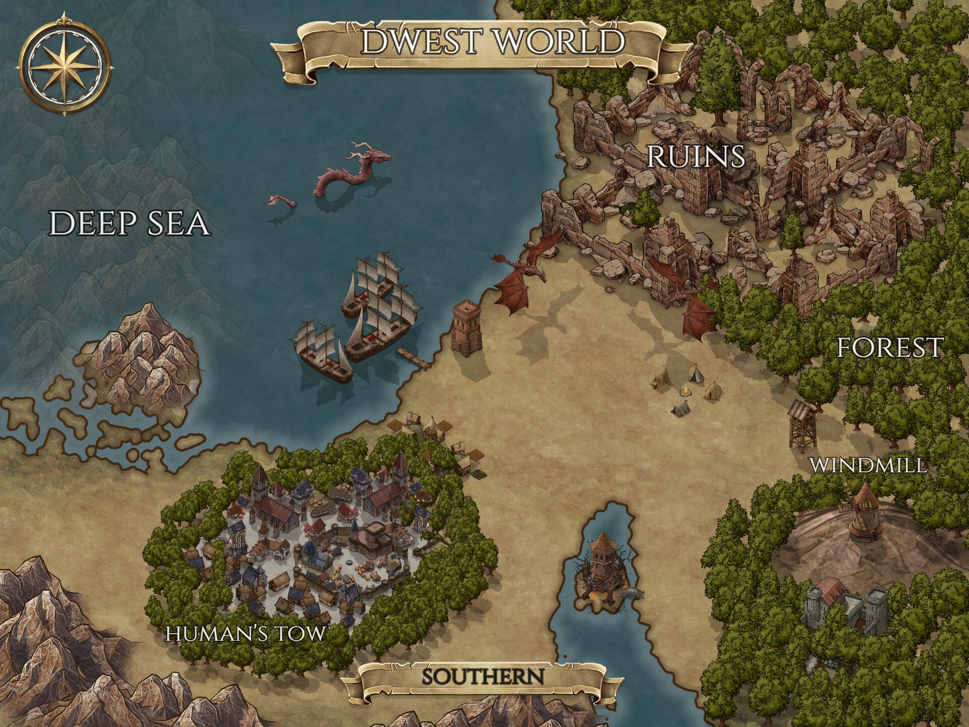 ArtStation - Dwest world - southern part