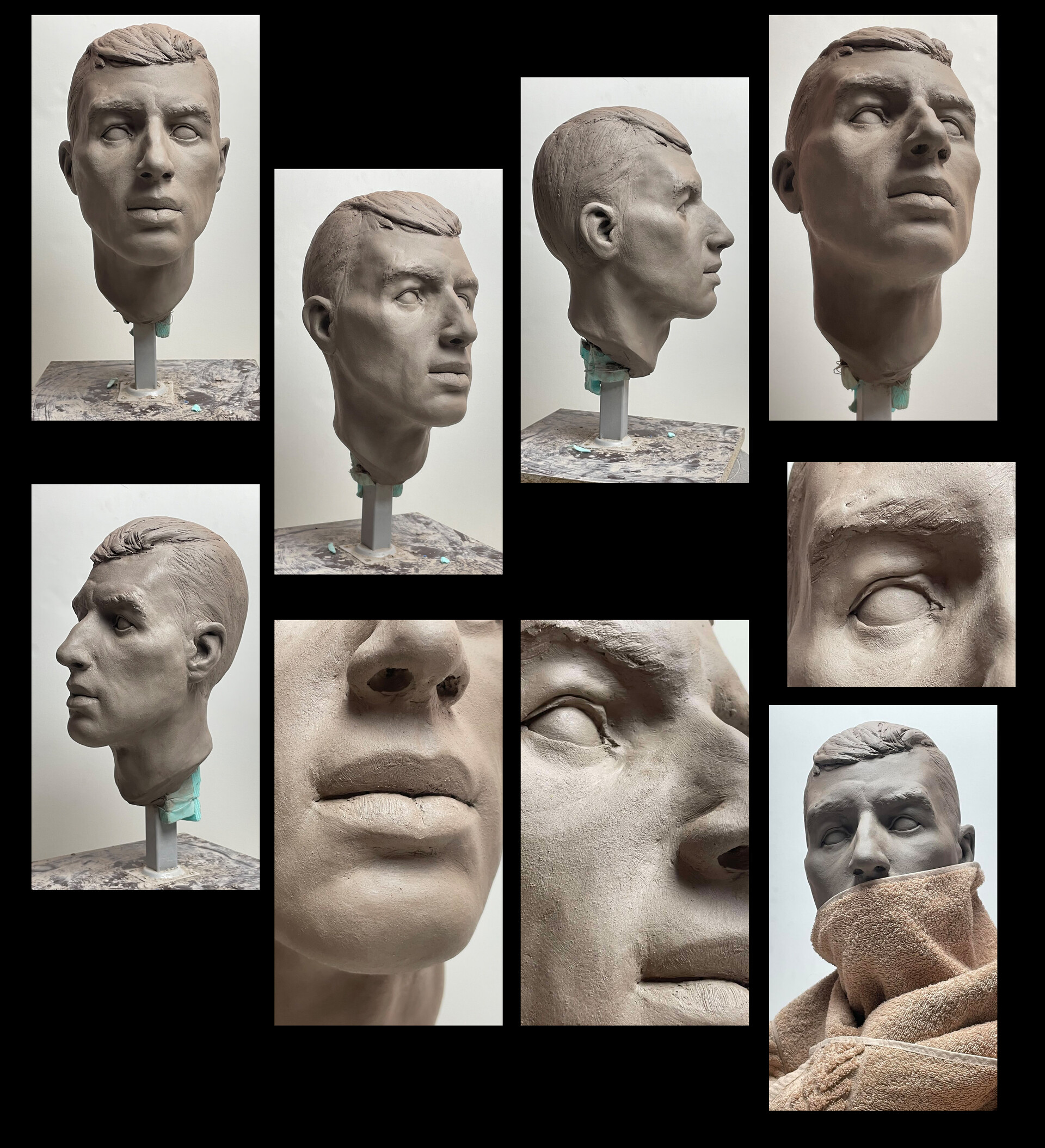 ArtStation - water clay life-size sculpt of Edi