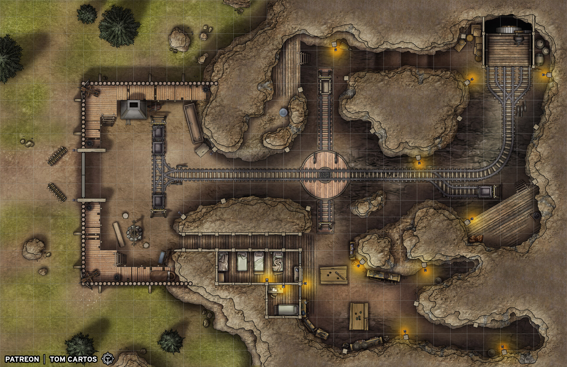 ArtStation - Silverspring Mines Battlemaps