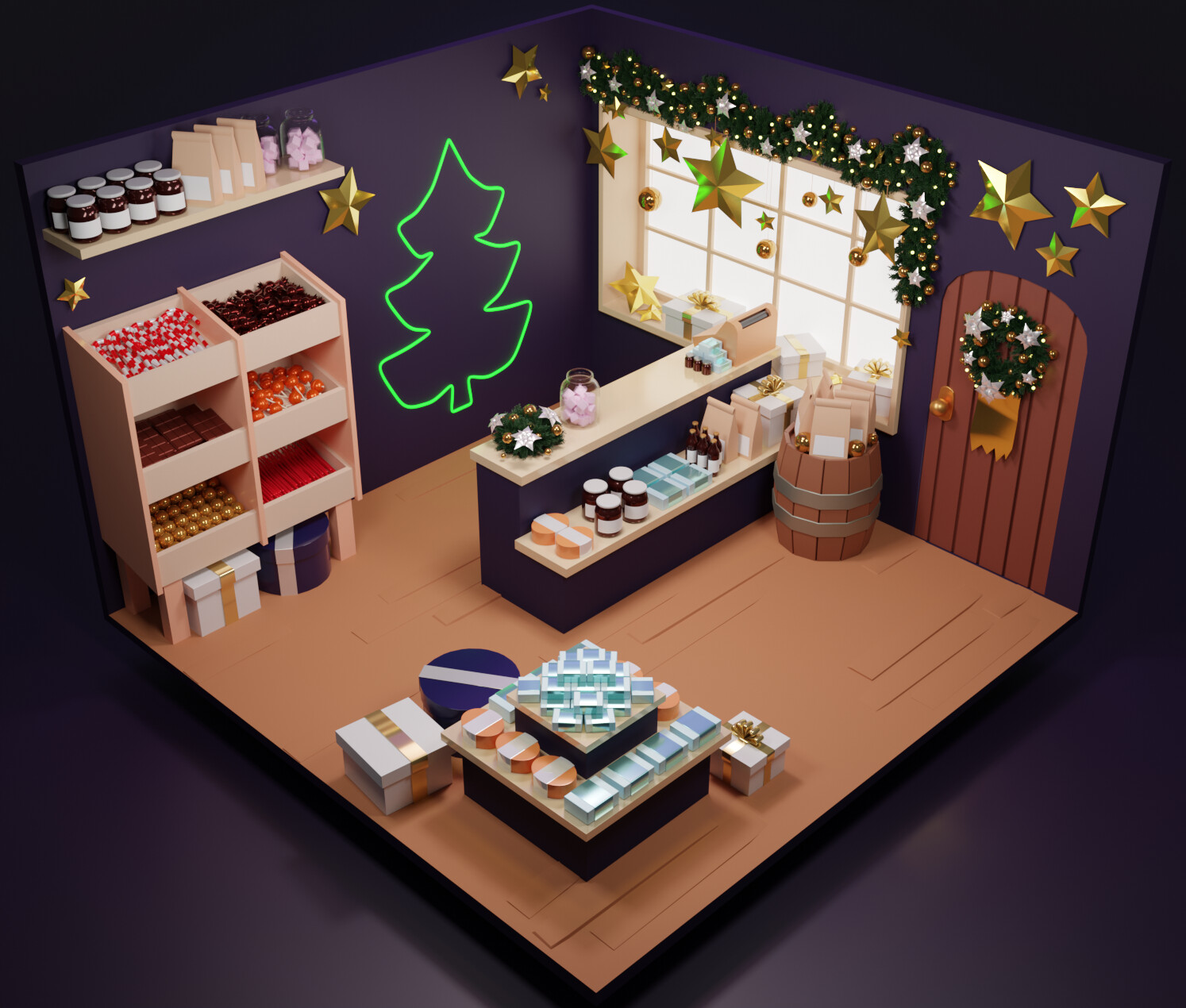 ArtStation - Christmas shop