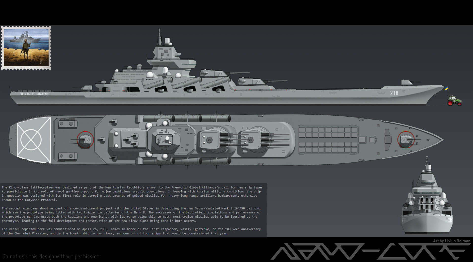 ArtStation - FN-Vasiliy Ignatenko Kirov-Class Battlecruiser