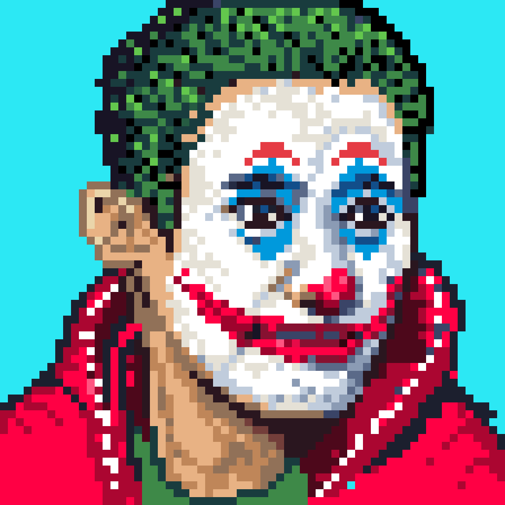 ArtStation - pixel art pfp justin sun with joker