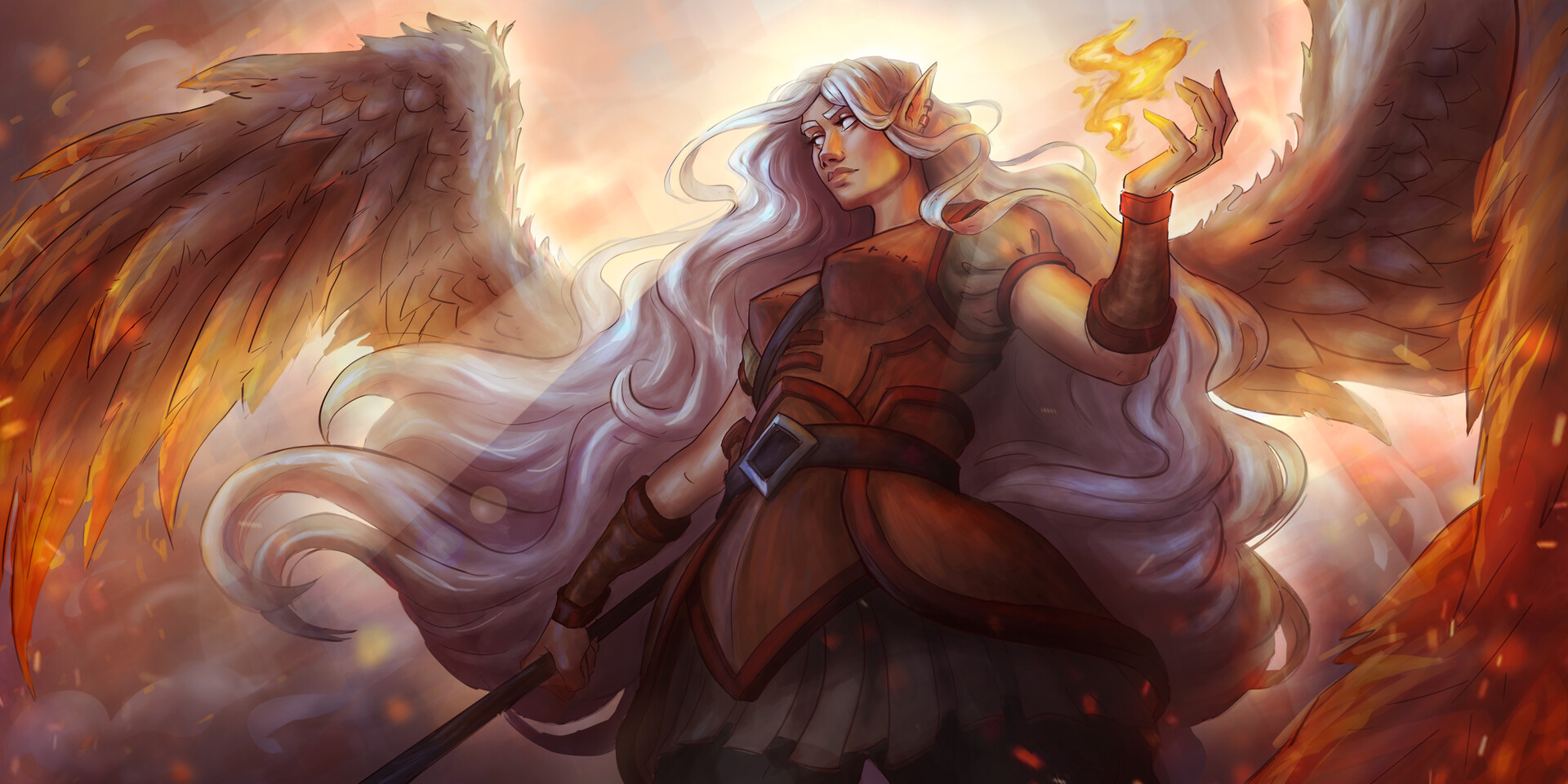 ArtStation - Rhosa, The Solar Descendent Aasimar