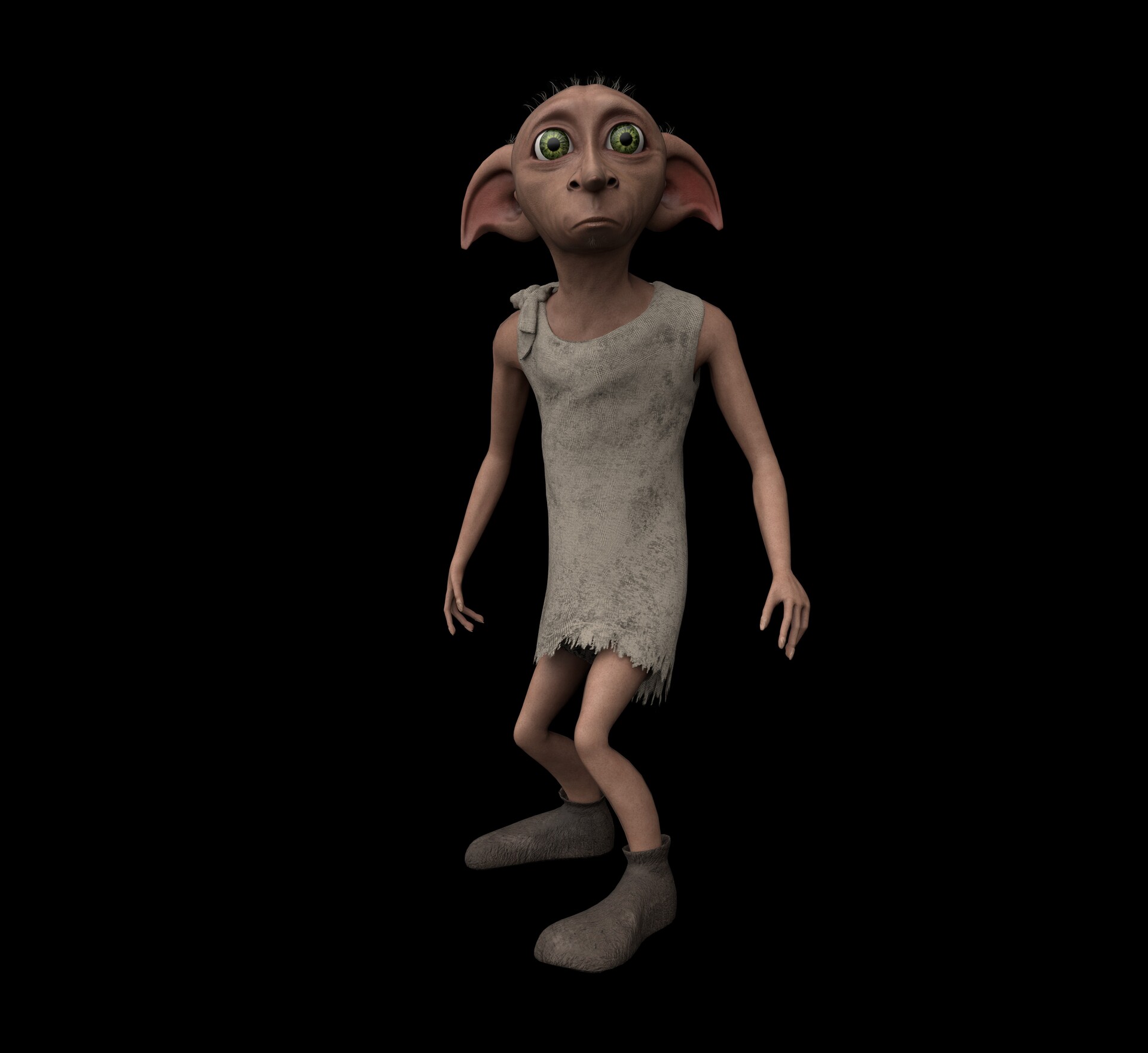 ArtStation - Dobby the Free House Elf (Retextured)