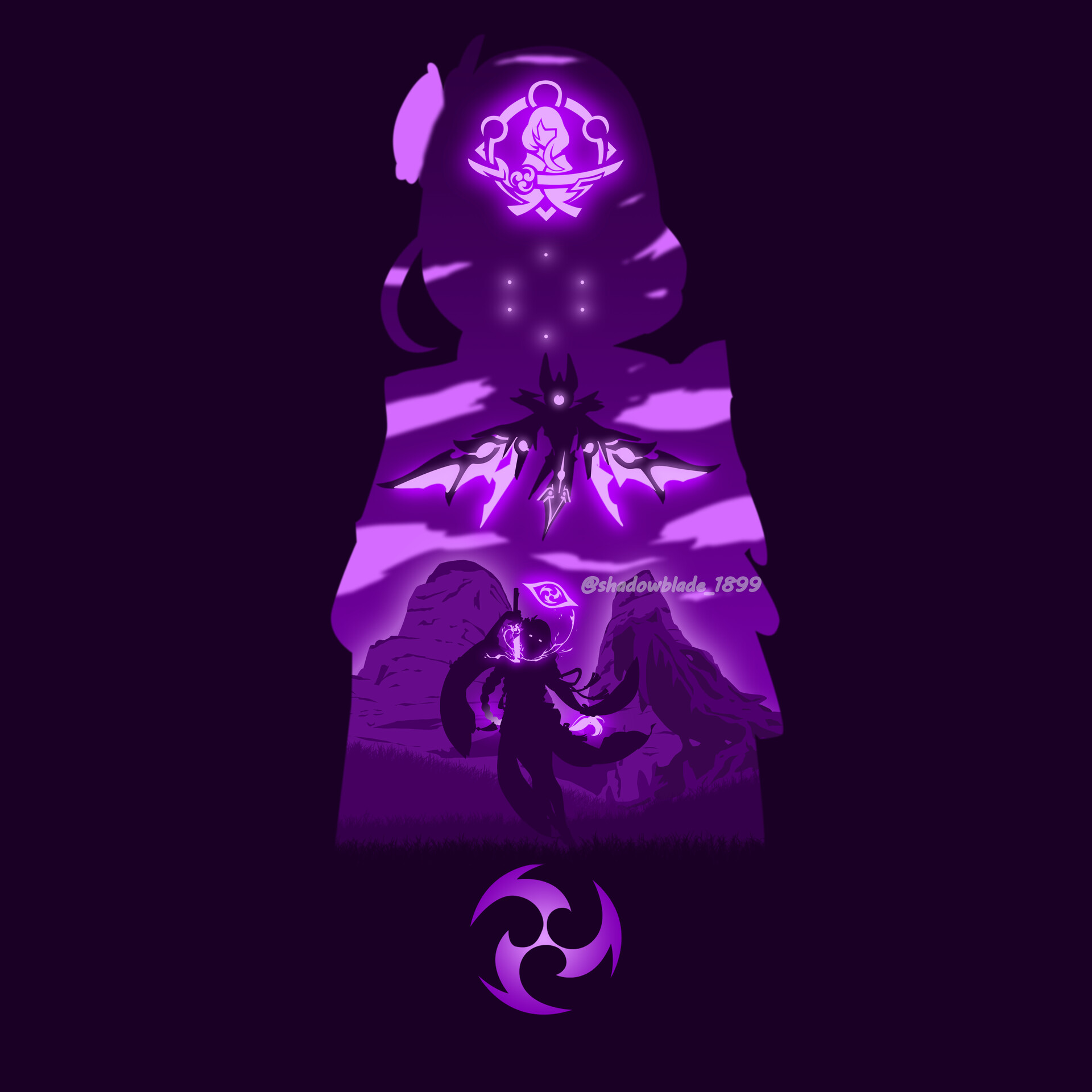 ArtStation - Raiden Shogun artwork From Genshin Impact