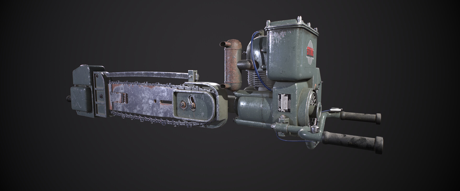 ArtStation - Game-ready 3D model of chainsaw