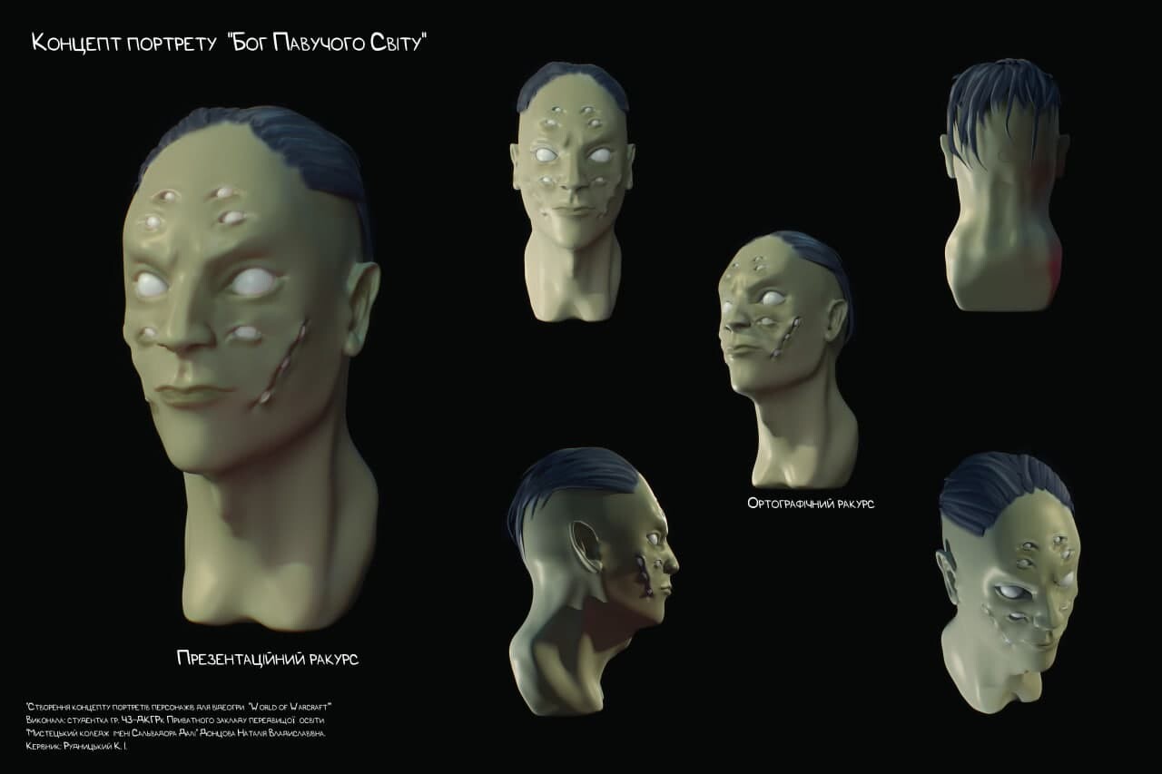 ArtStation - 3D concept character head "Spider God"