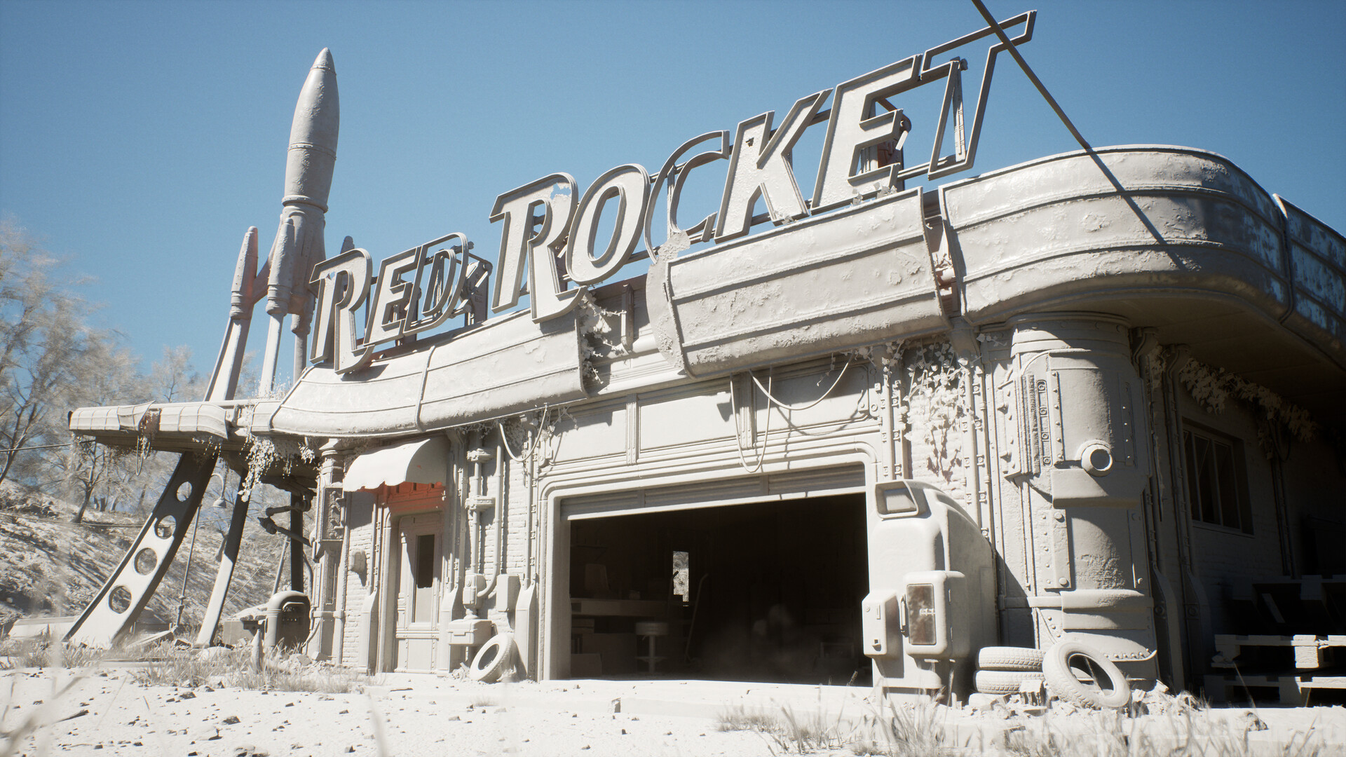 Andrew Gebert - UE5 Fallout 4 Fanart - Red Rocket Exterior