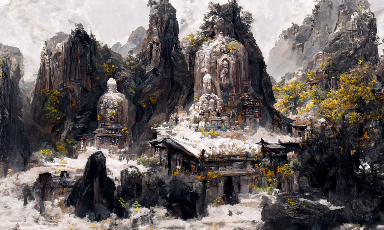 ArtStation - chinese temples and status