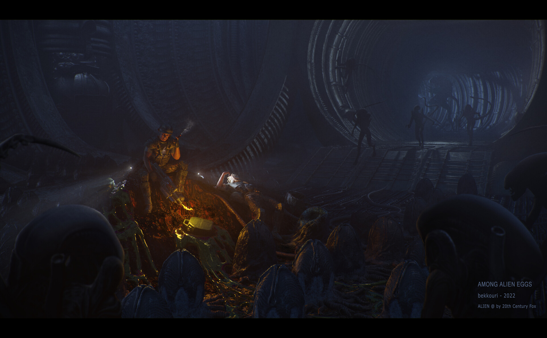 ArtStation - ALIEN EGGS HIVE