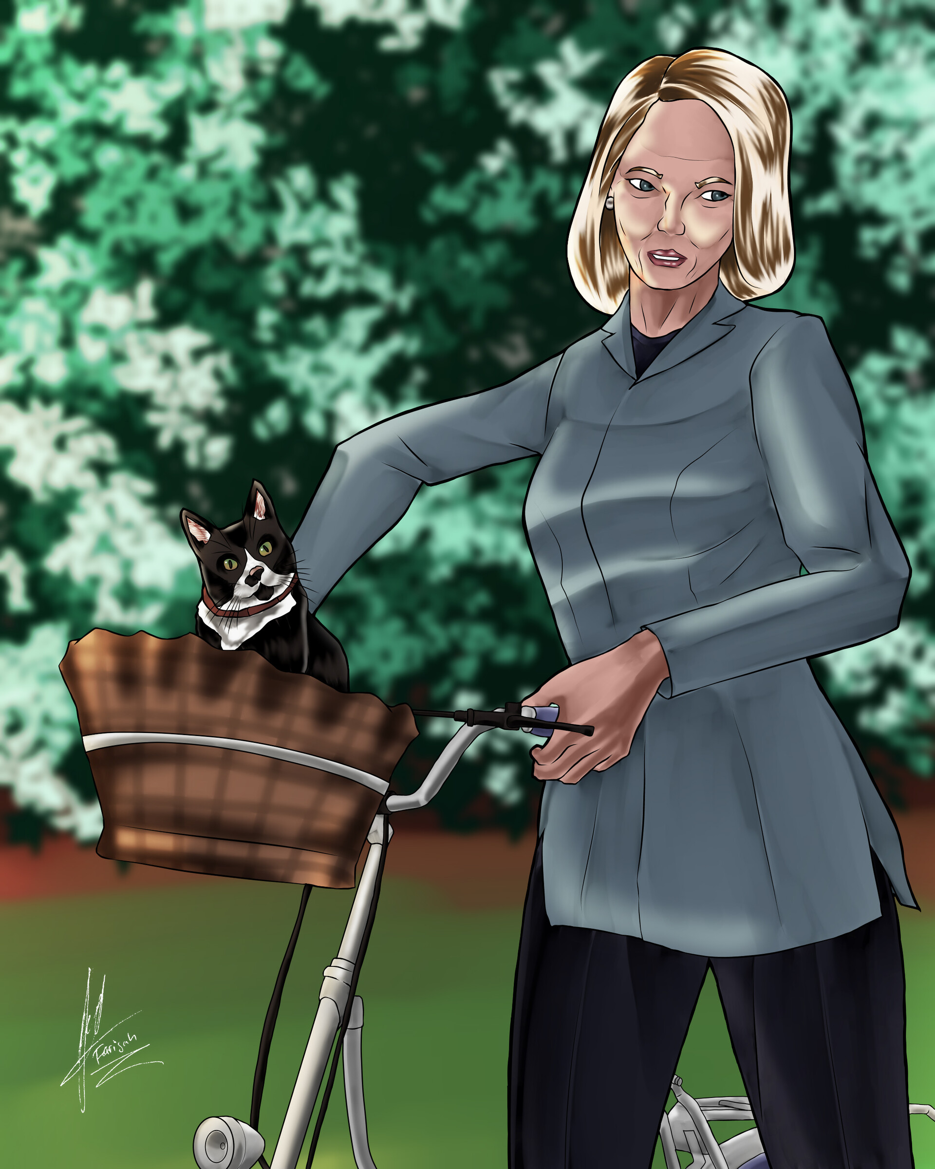 ArtStation - Bill Clinton (female) and Socks