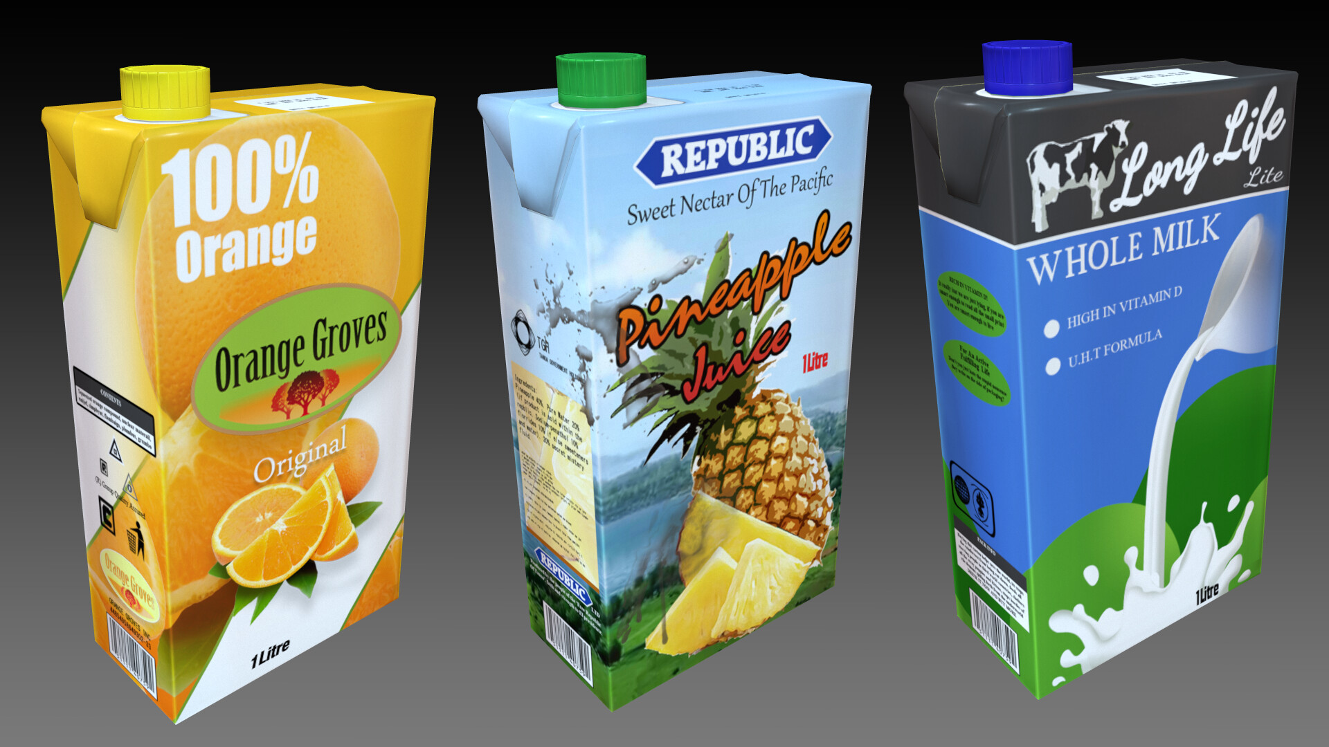 ArtStation - Juice Cartons